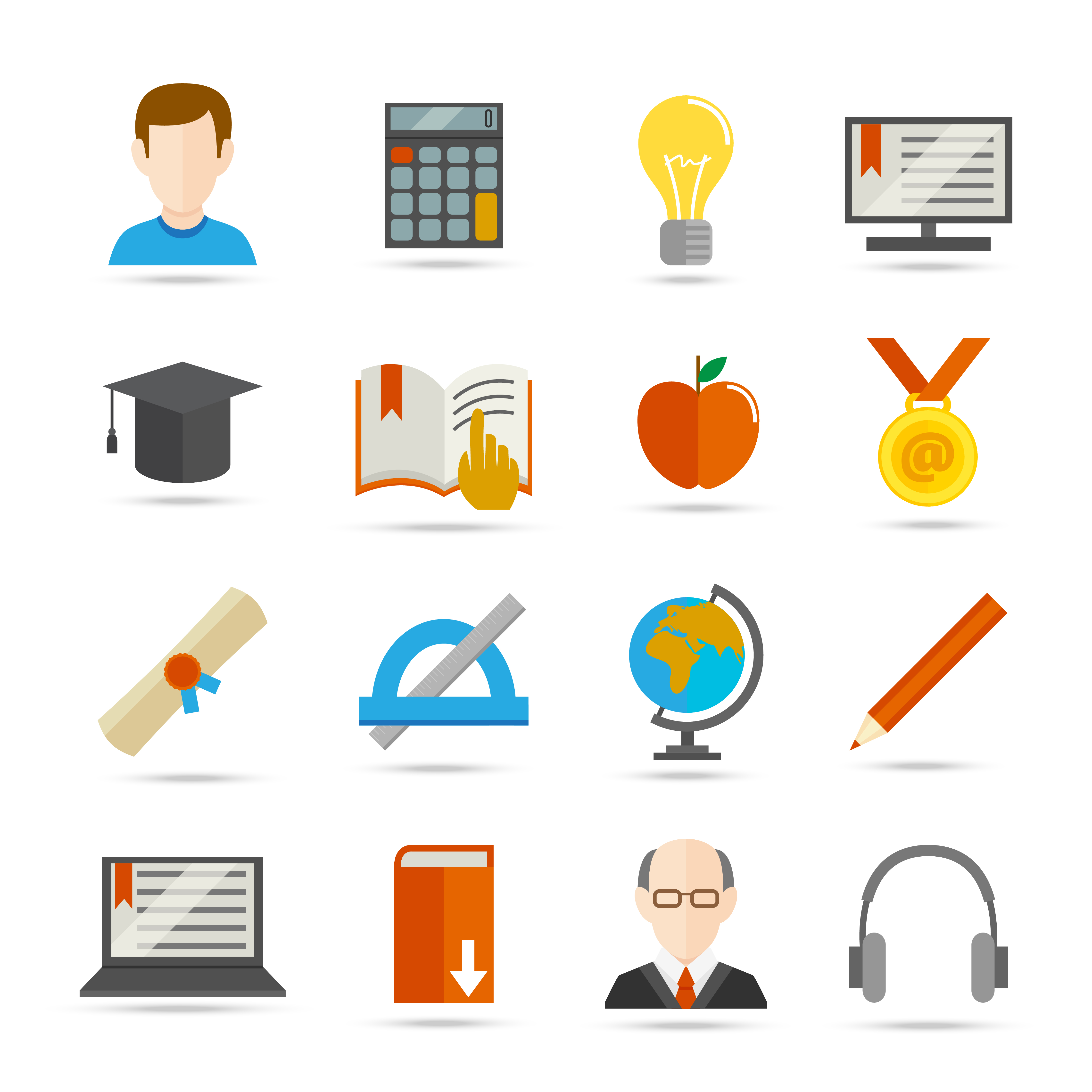 E-learning flat icon 460721 Vector Art at Vecteezy
