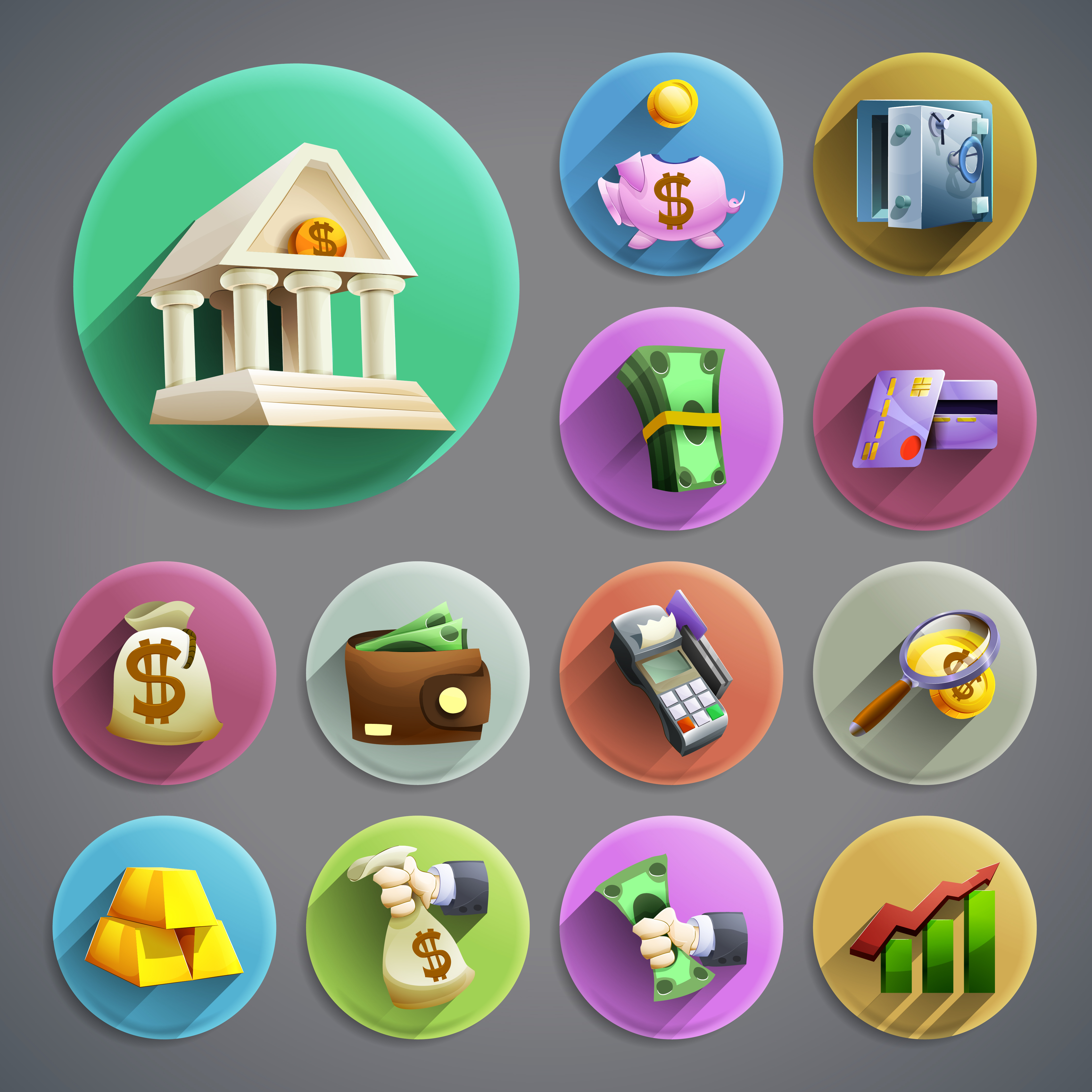 Banking icons set 461412 Vector Art at Vecteezy Banking icons set 461412 Vector Art at Vecteezy