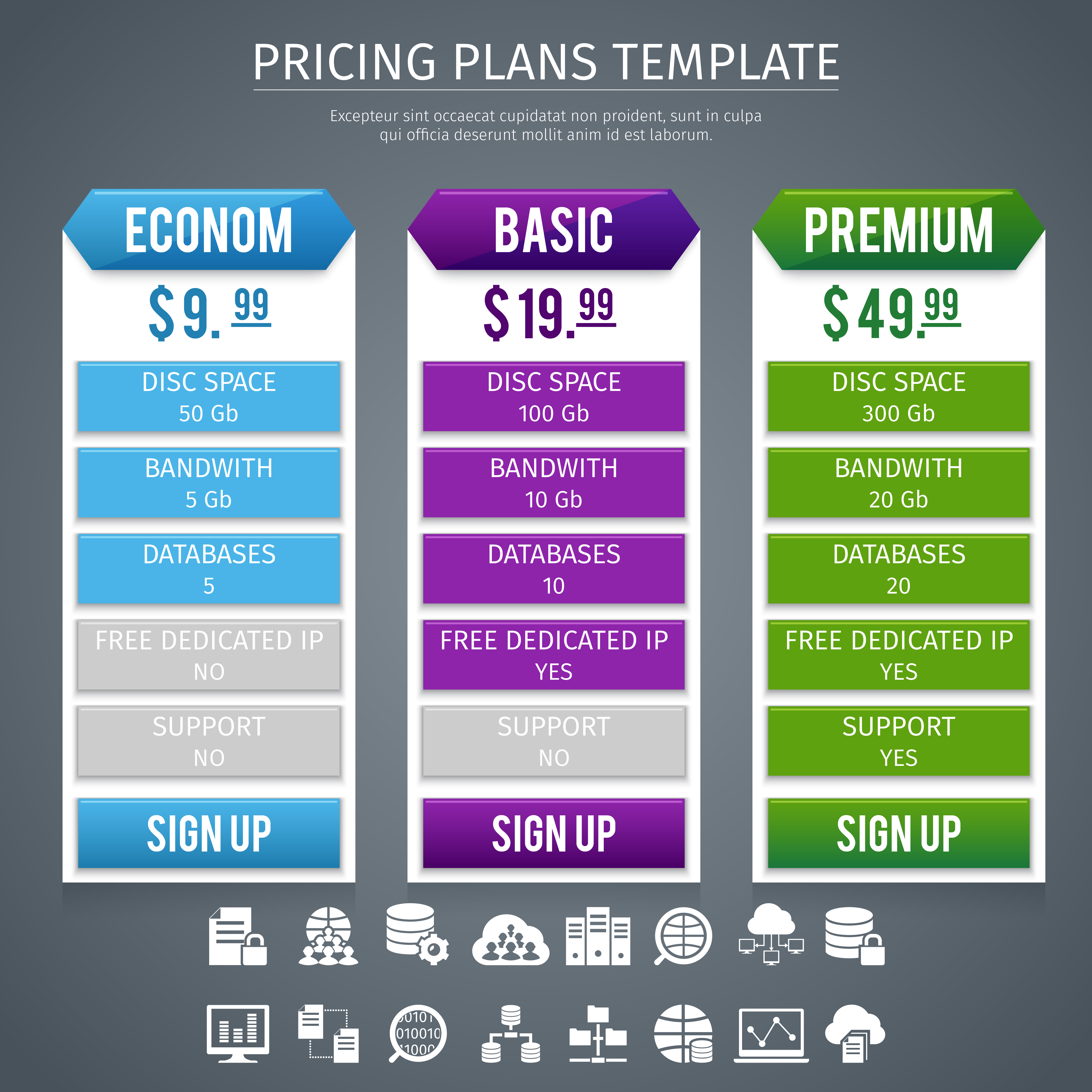 Software Pricing Plans Template 461736 Vector Art at Vecteezy Software Pricing Plans Template 461736 Vector Art at Vecteezy