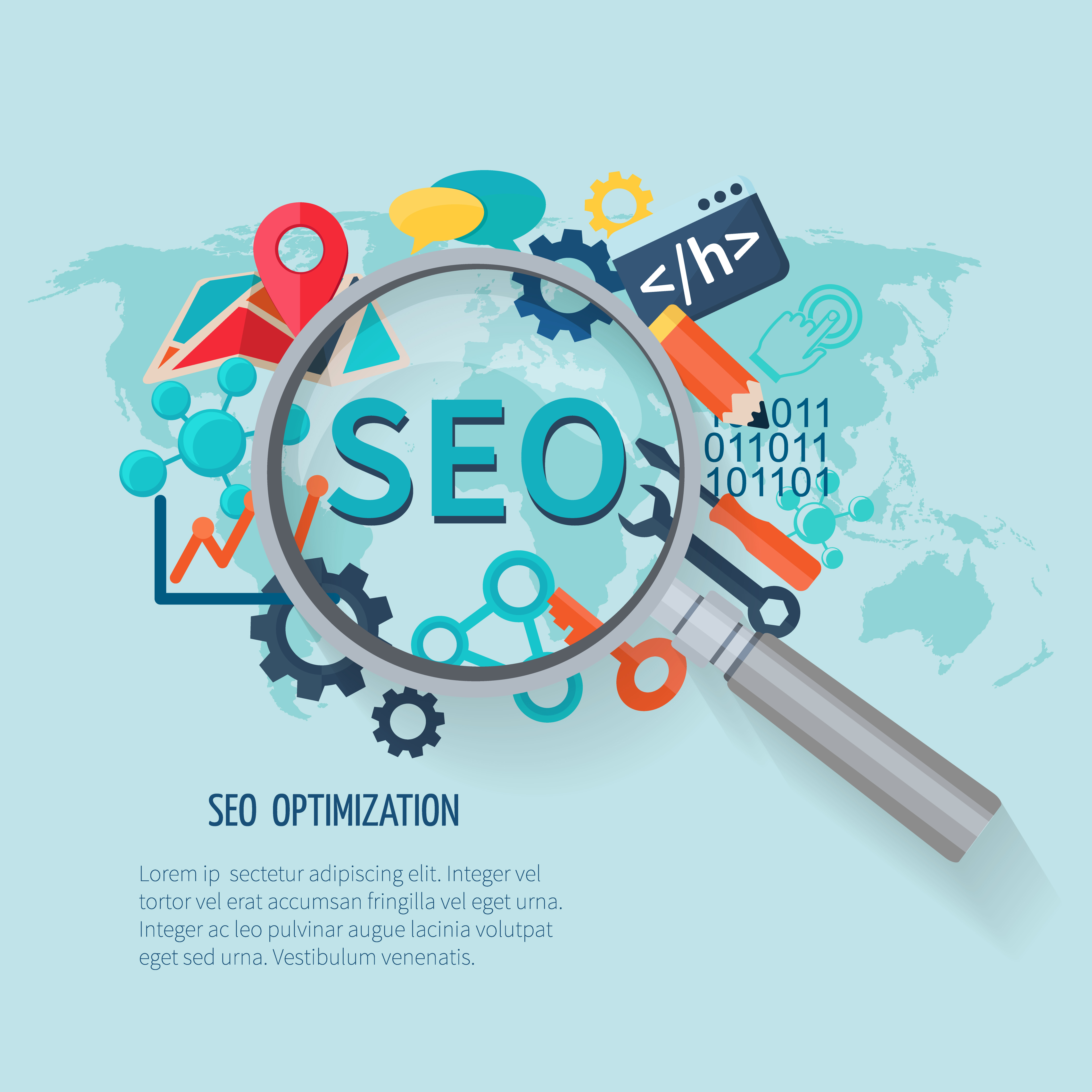 Seo Marketing Flat 461845 Vector Art at Vecteezy Seo Marketing Flat 461845 Vector Art at Vecteezy