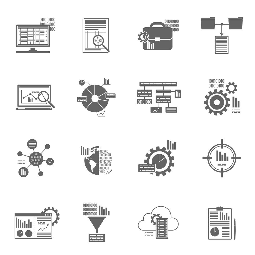 Data Analytics Icons 462289 Vector Art at Vecteezy