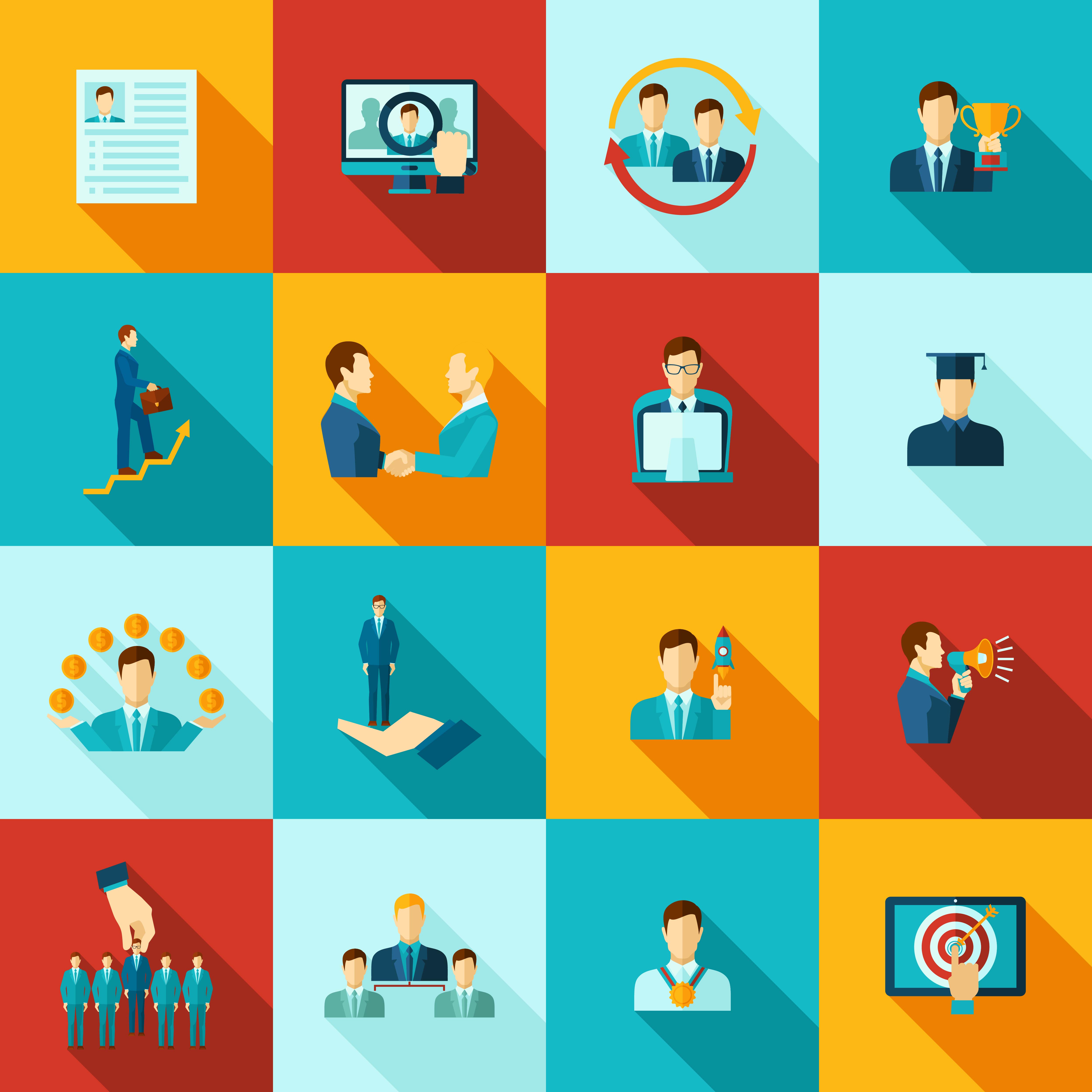 Career Flat Icons Set 462356 Vector Art at Vecteezy Career Flat Icons Set 462356 Vector Art at Vecteezy