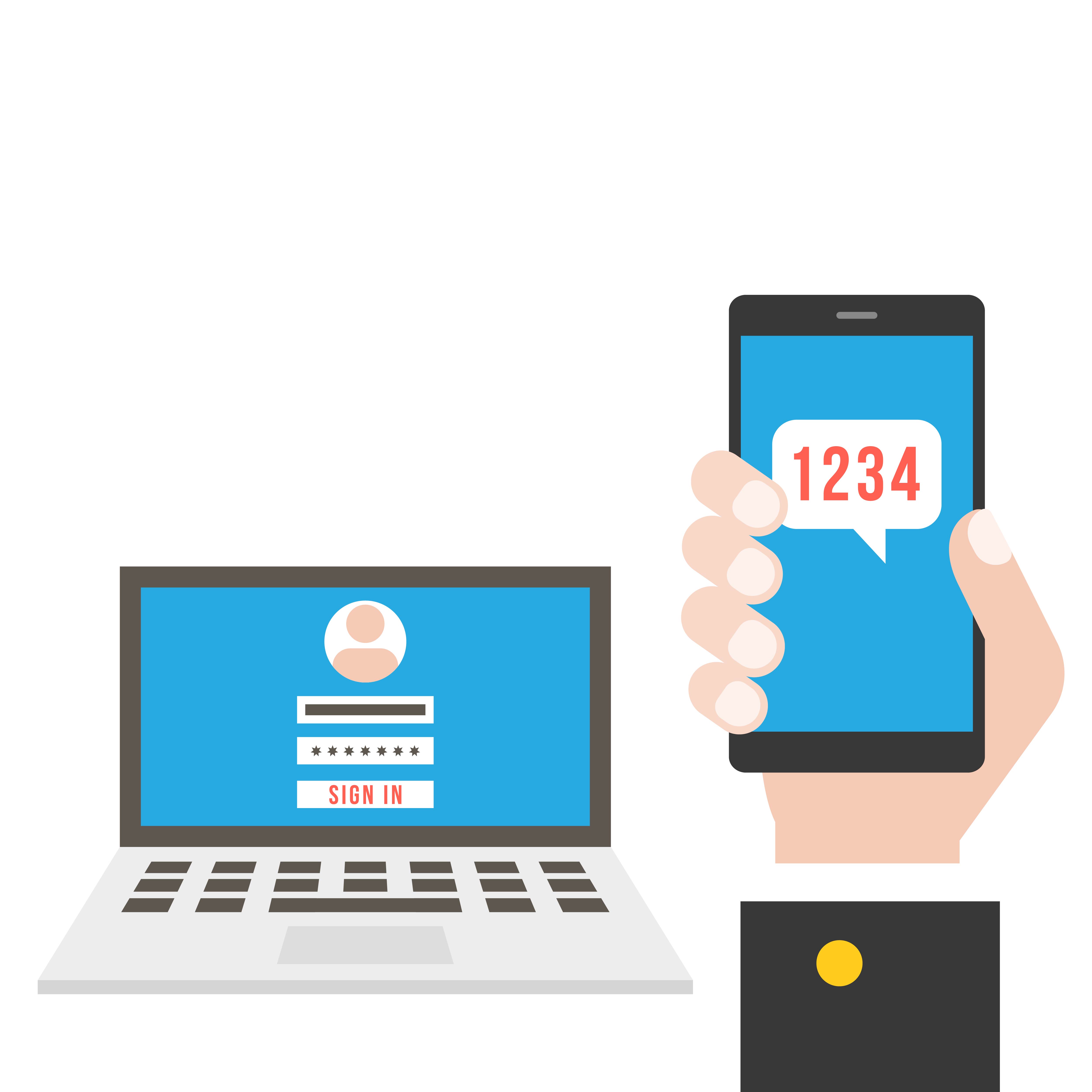 Two Factor Authentication Vector Art Icons And Graphics For Free Download