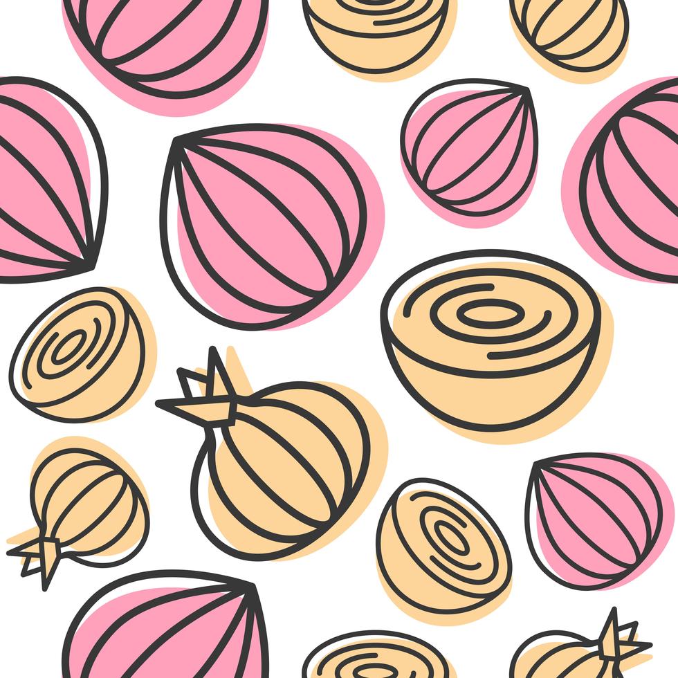 Onion Seamless pattern vegetable for use as wallpaper or background ...