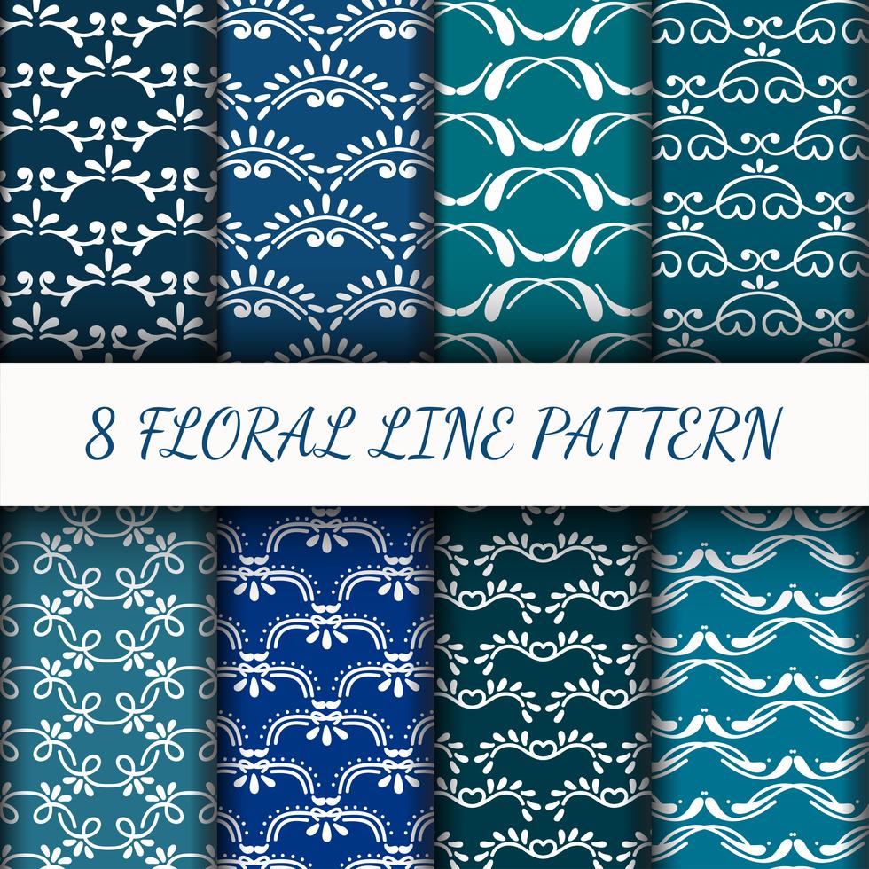 8 Set Abstract Line Art Pattern 465972 Vector Art at Vecteezy