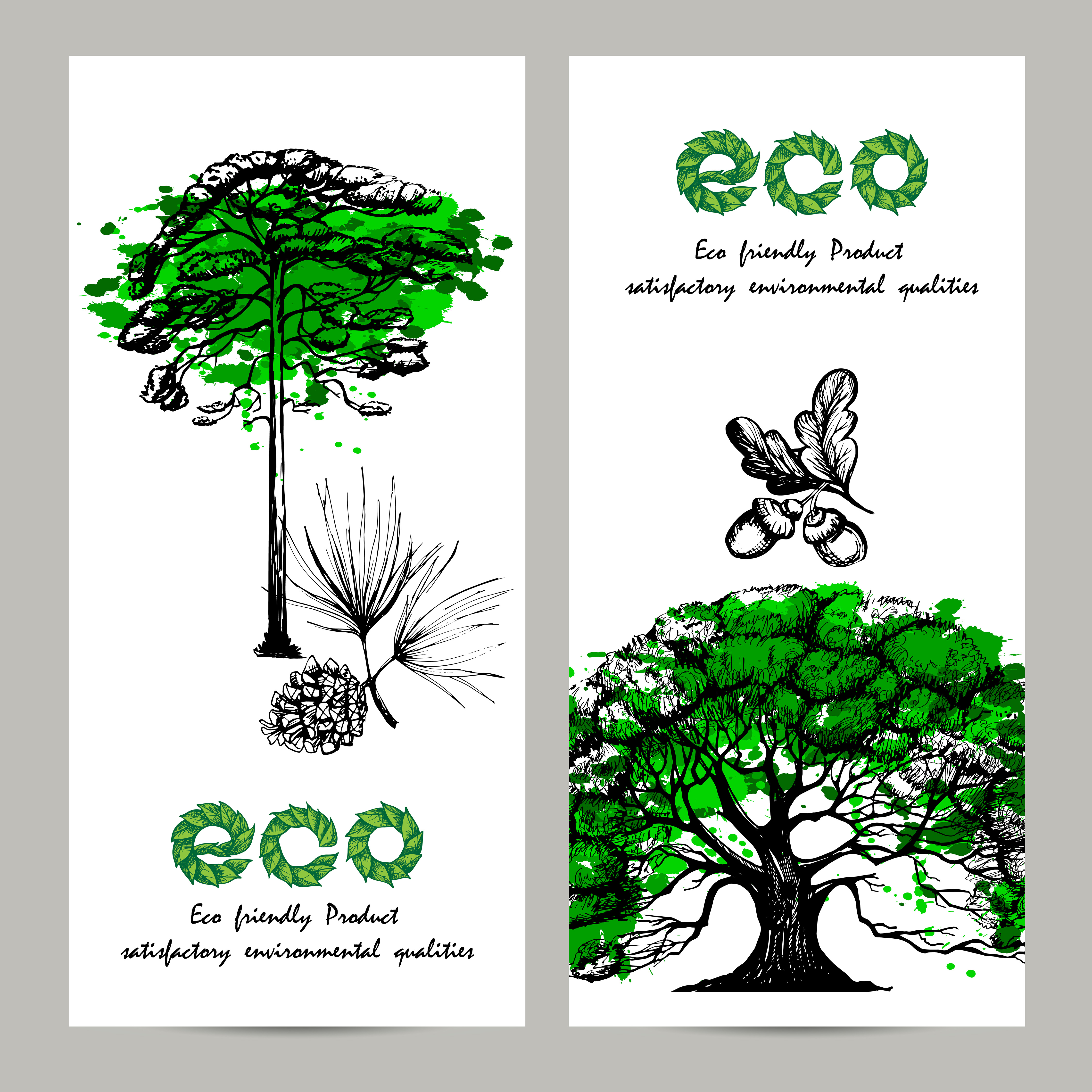 Conjunto de banners de ecología - Descargar Vectores Gratis ...