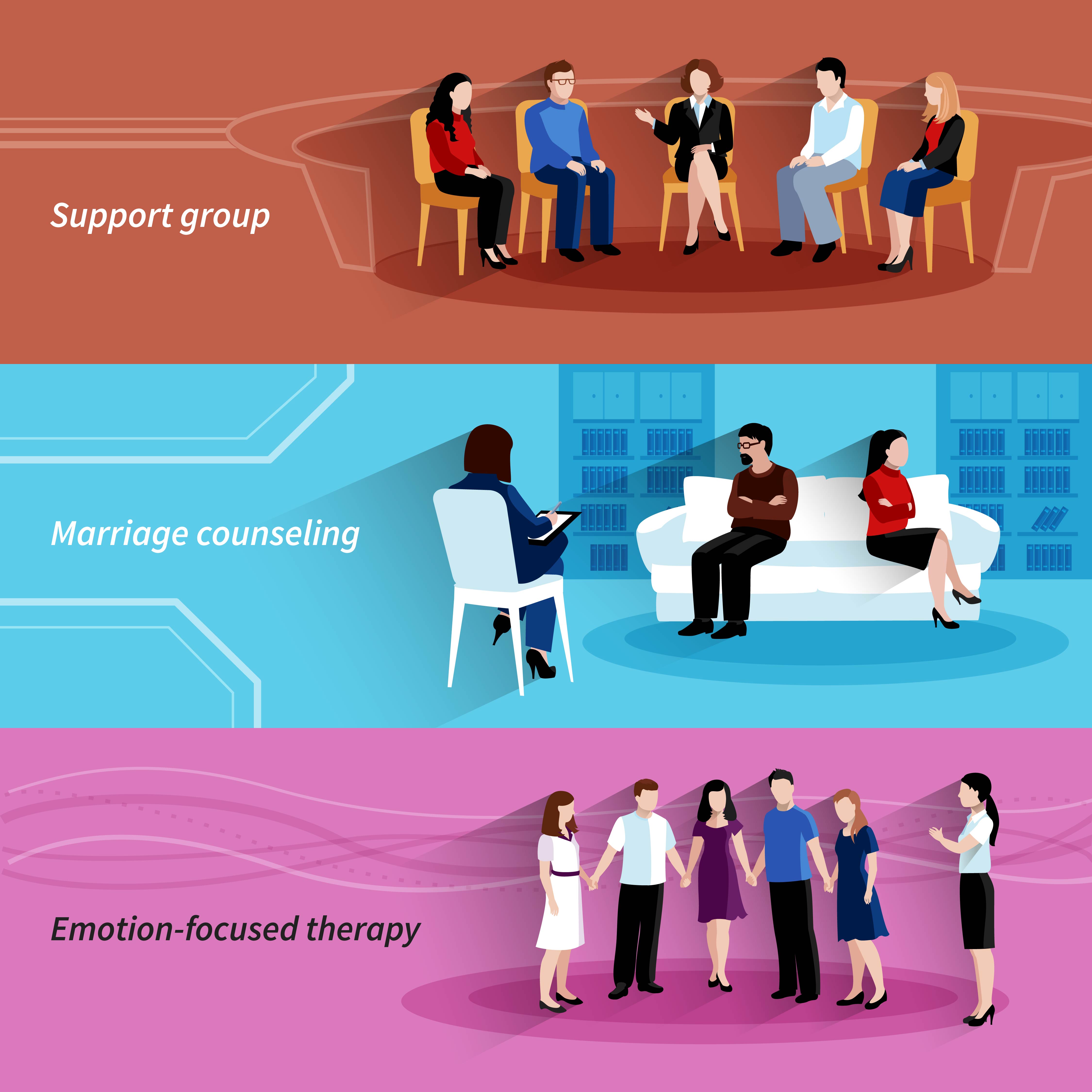 Relationship counseling therapy flat banners set 466133 Vector Art at ... Relationship counseling therapy flat banners set 466133 Vector Art at ...