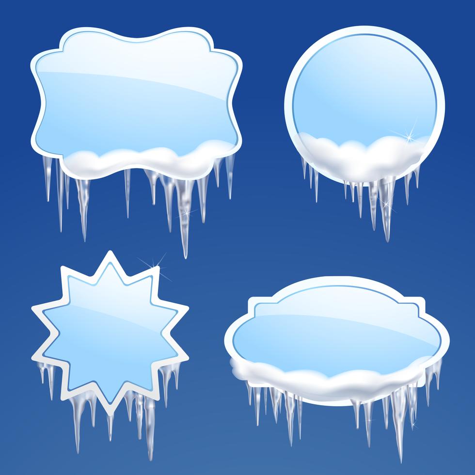 Icicle Frames Set 466694 Vector Art at Vecteezy