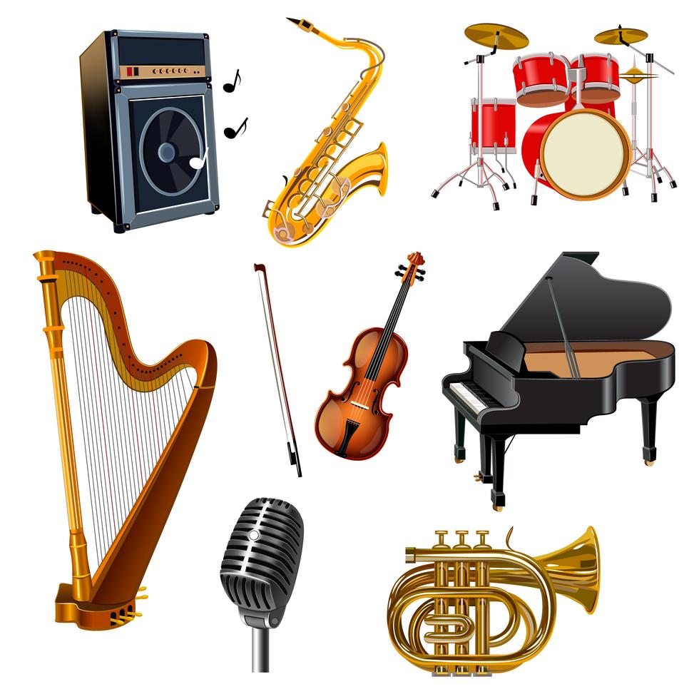 Musical Instruments Set 466821 Vector Art At Vecteezy