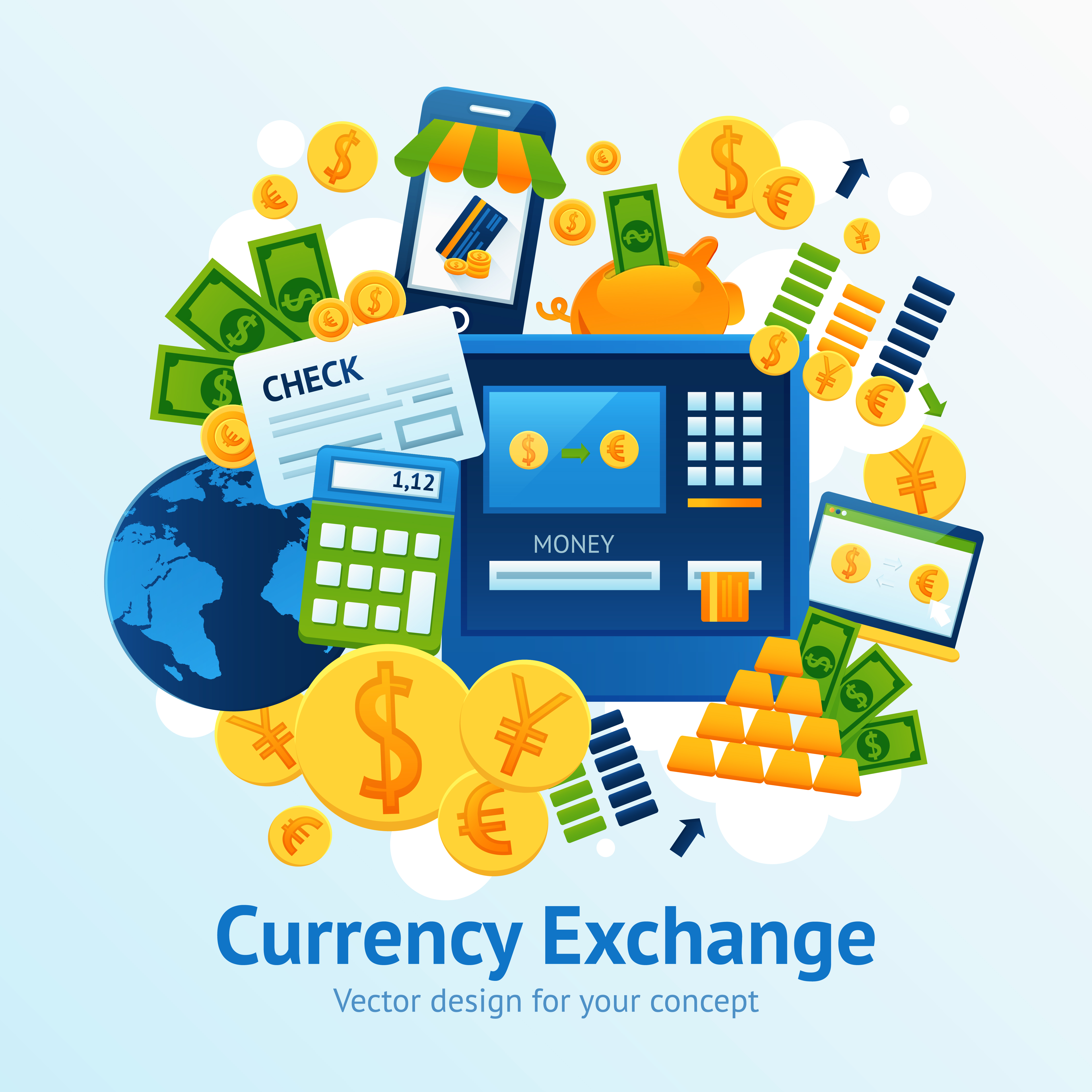 Currency Exchange Illustration 468450 Vector Art at Vecteezy Currency Exchange Illustration 468450 Vector Art at Vecteezy