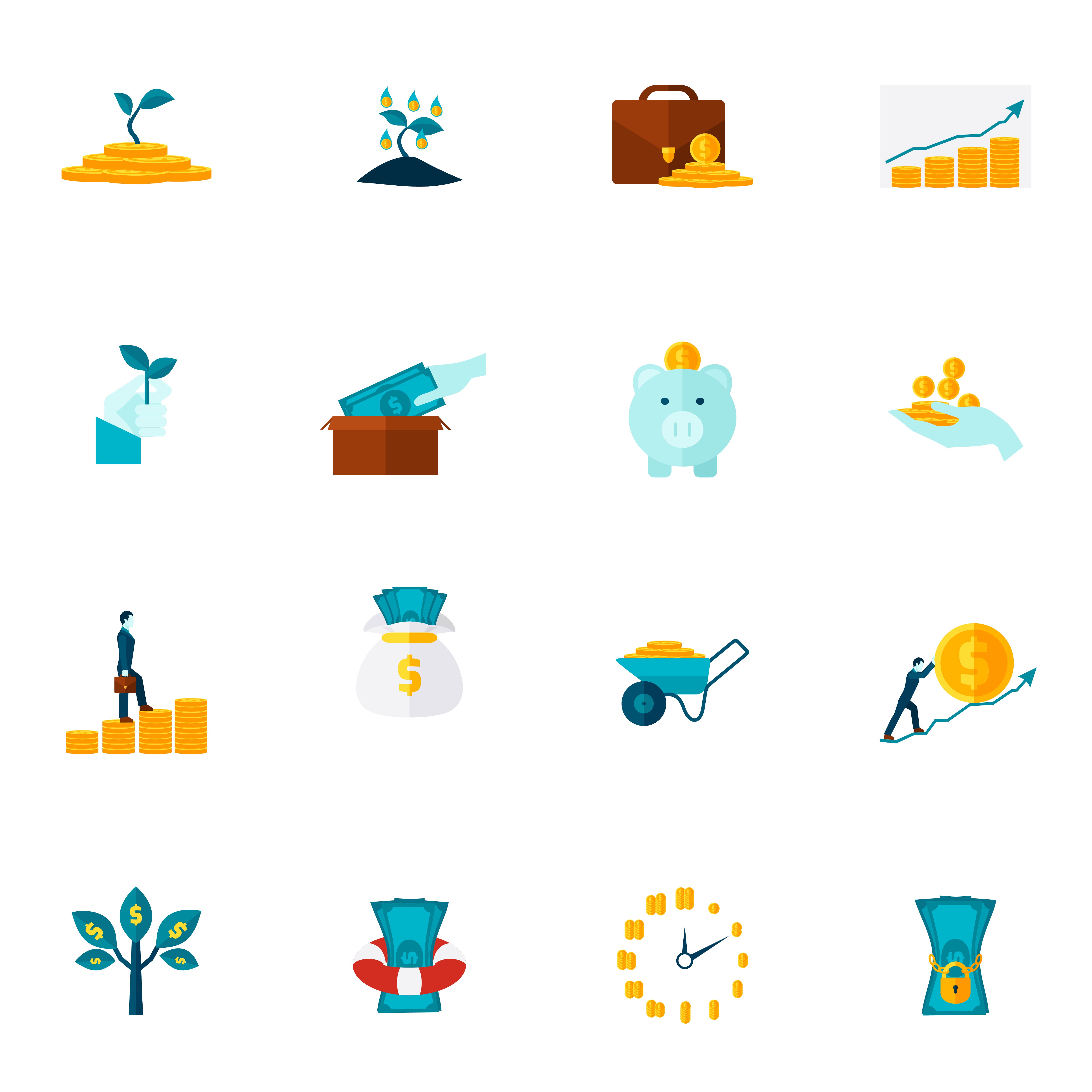 Investment Flat Icon Set 468928 Vector Art at Vecteezy Investment Flat Icon Set 468928 Vector Art at Vecteezy