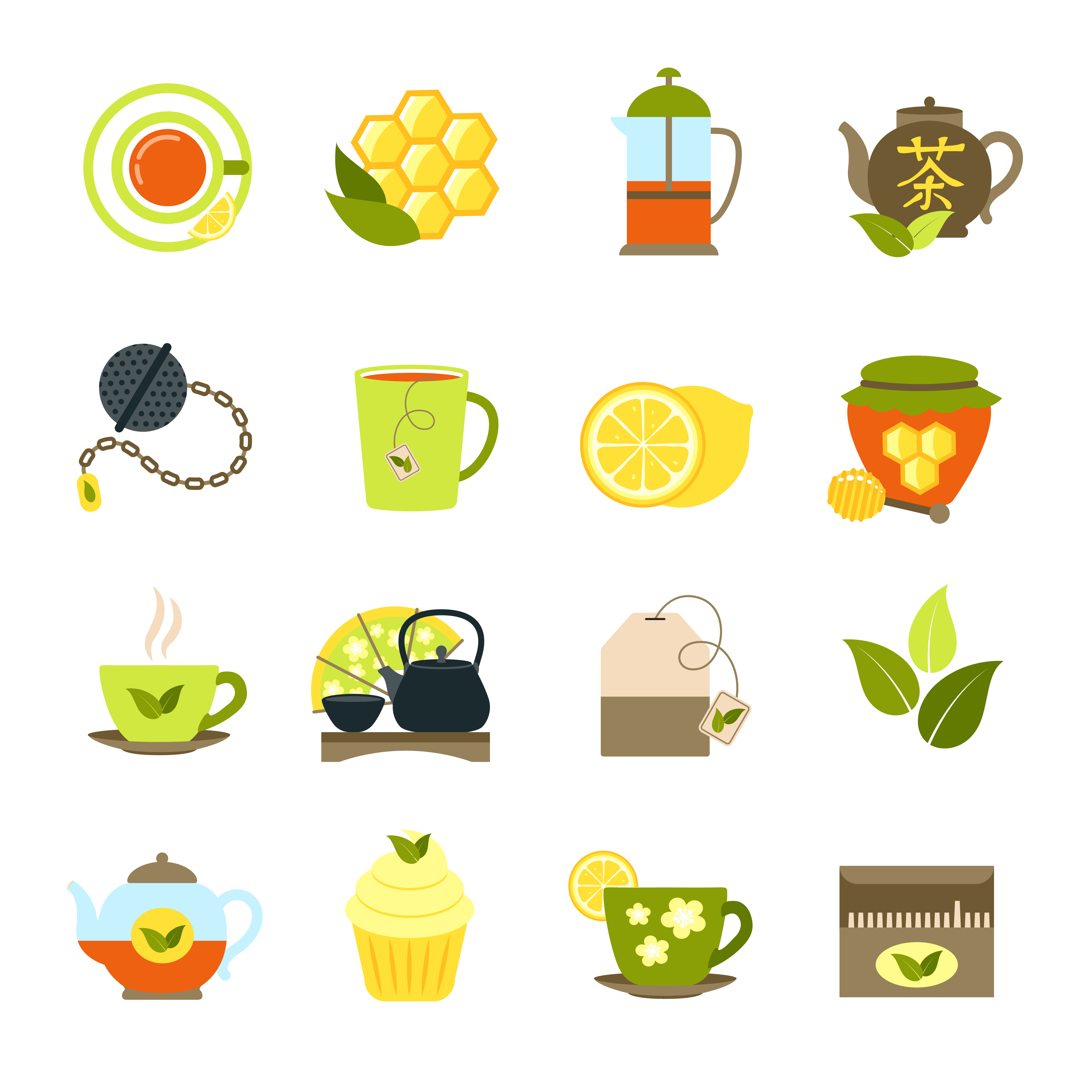 Tea Icons Set 469029 Vector Art at Vecteezy Tea Icons Set 469029 Vector Art at Vecteezy