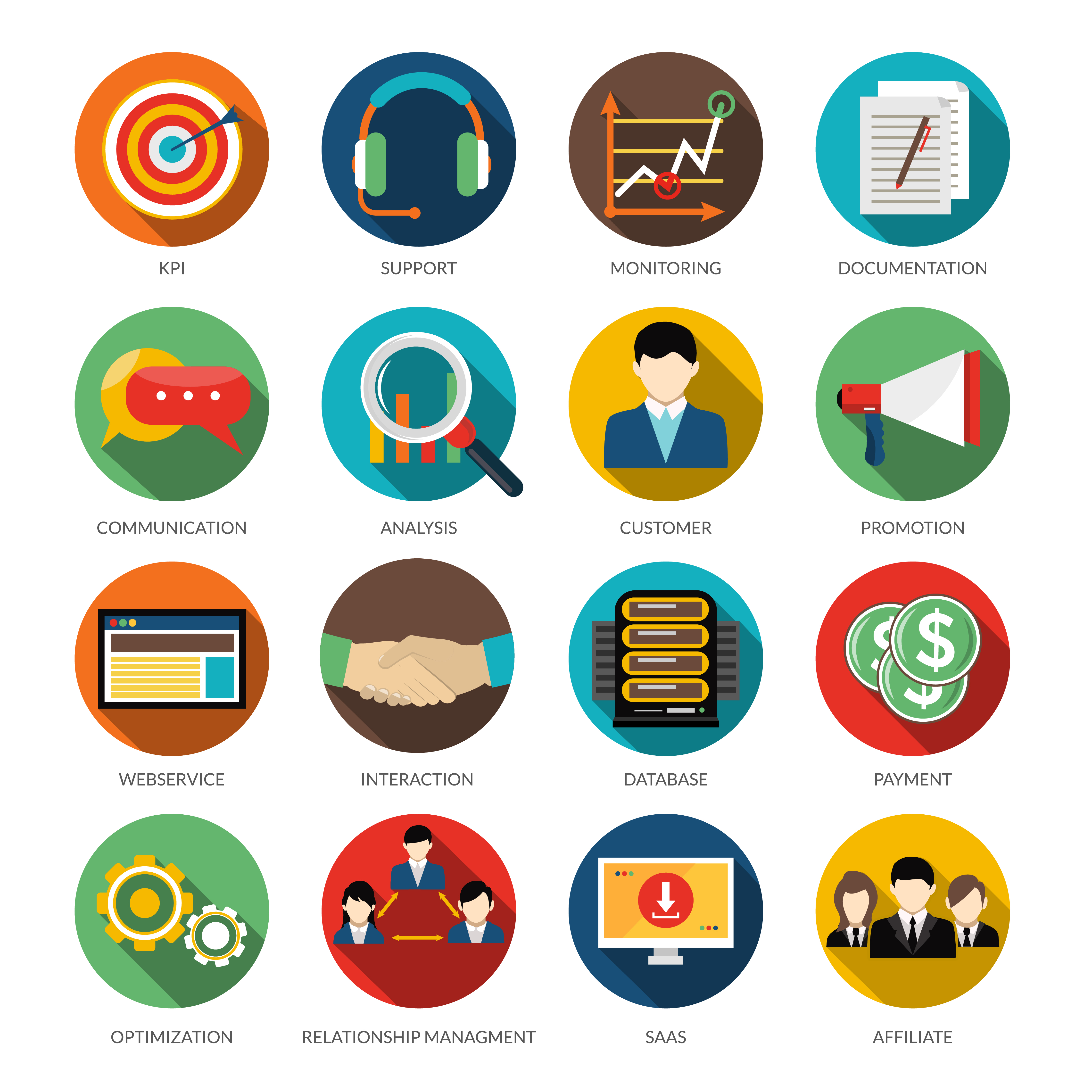 CRM Round Icons Set 469099 Vector Art at Vecteezy CRM Round Icons Set 469099 Vector Art at Vecteezy