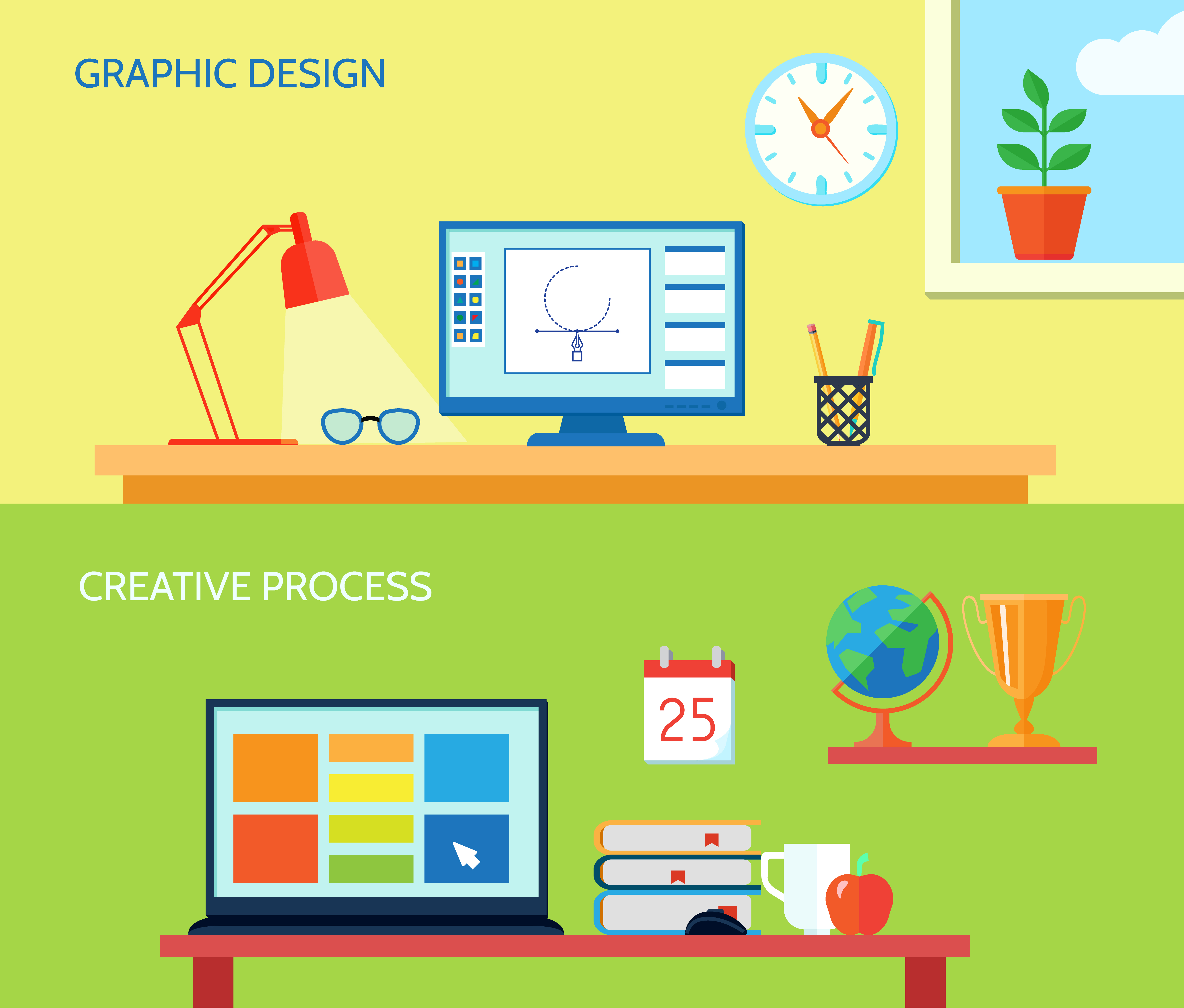 Workspace Banner Set 469236 Vector Art at Vecteezy