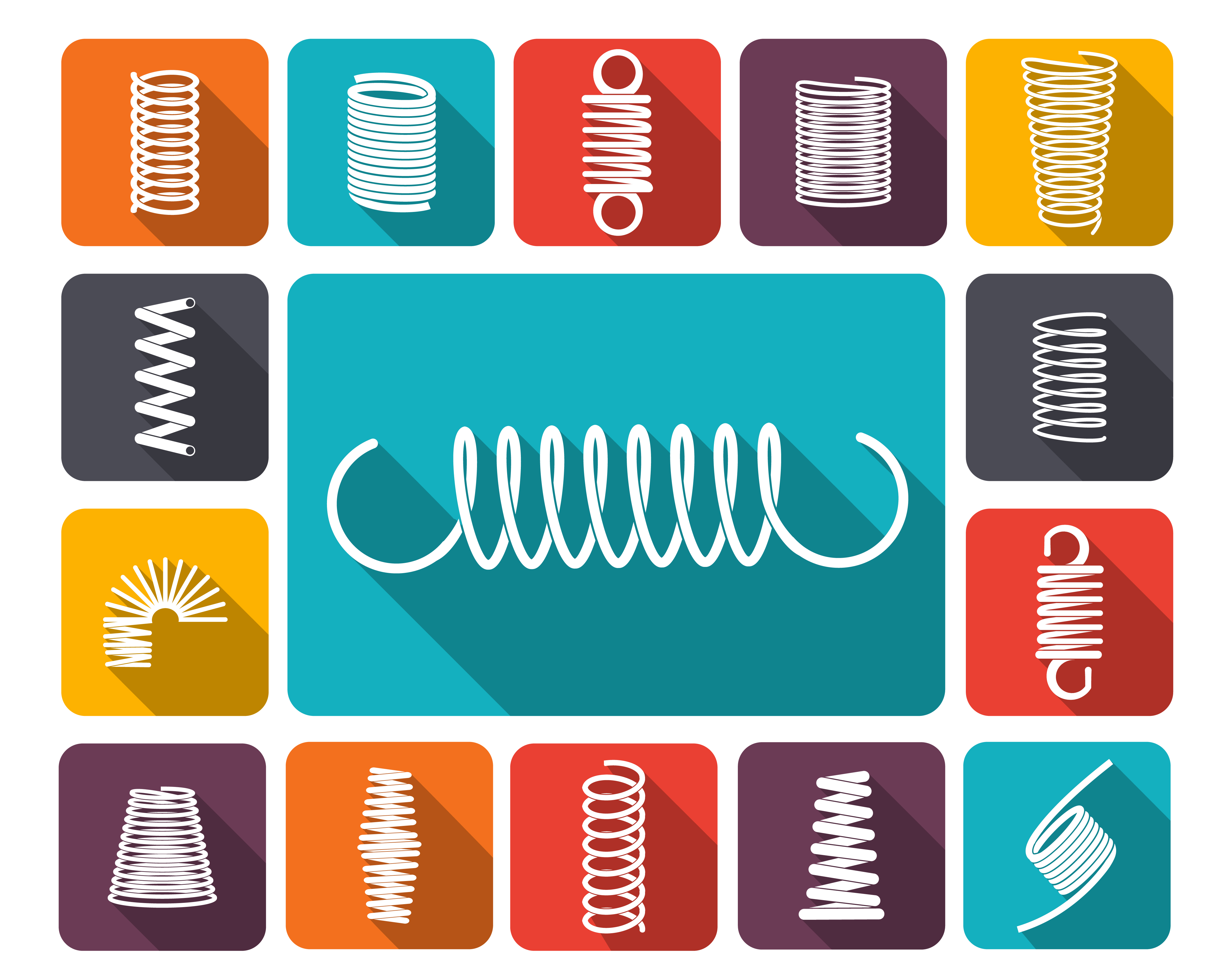 Spring Icons Colored 469290 Vector Art at Vecteezy