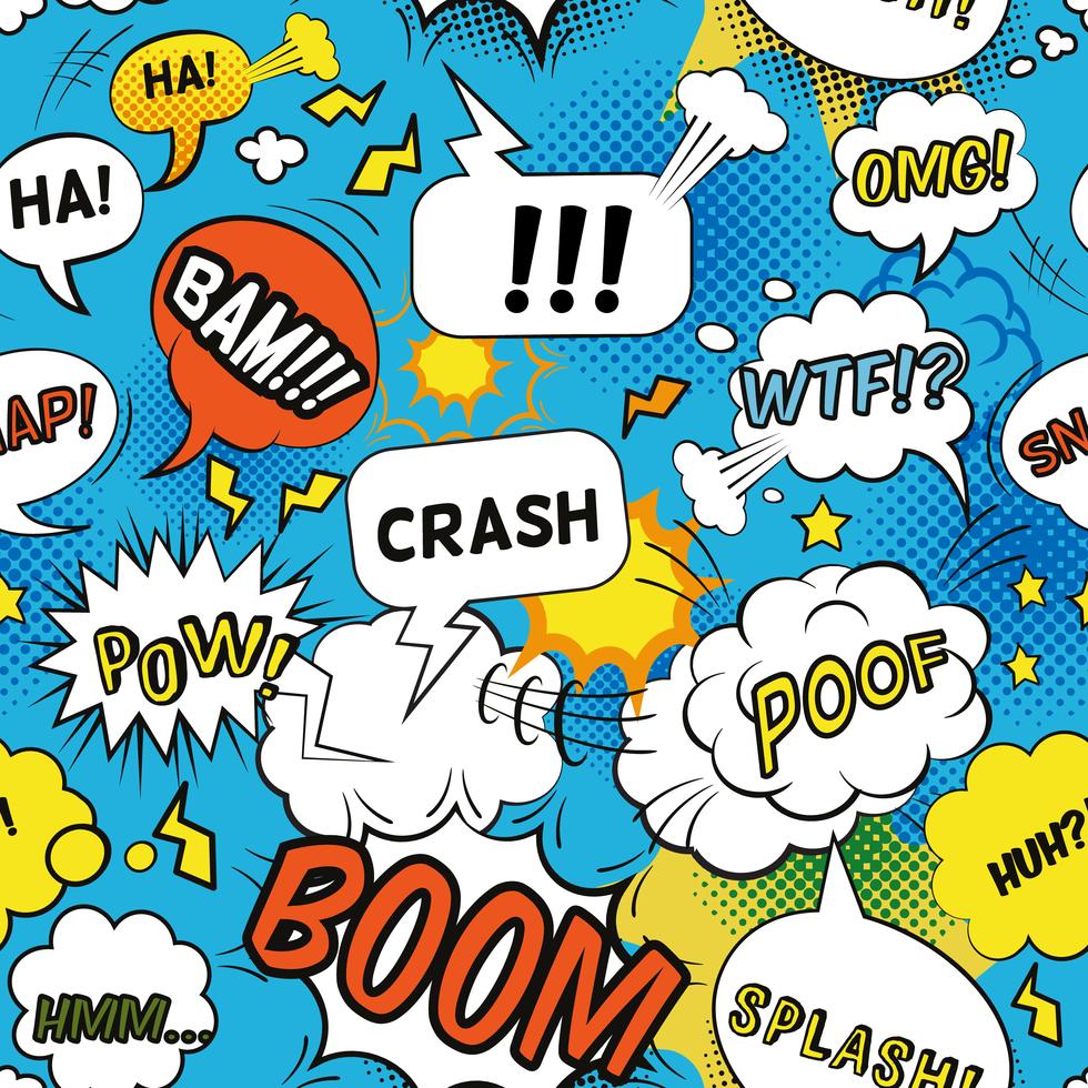 Comic Bubbles Pattern 469797 Vector Art at Vecteezy