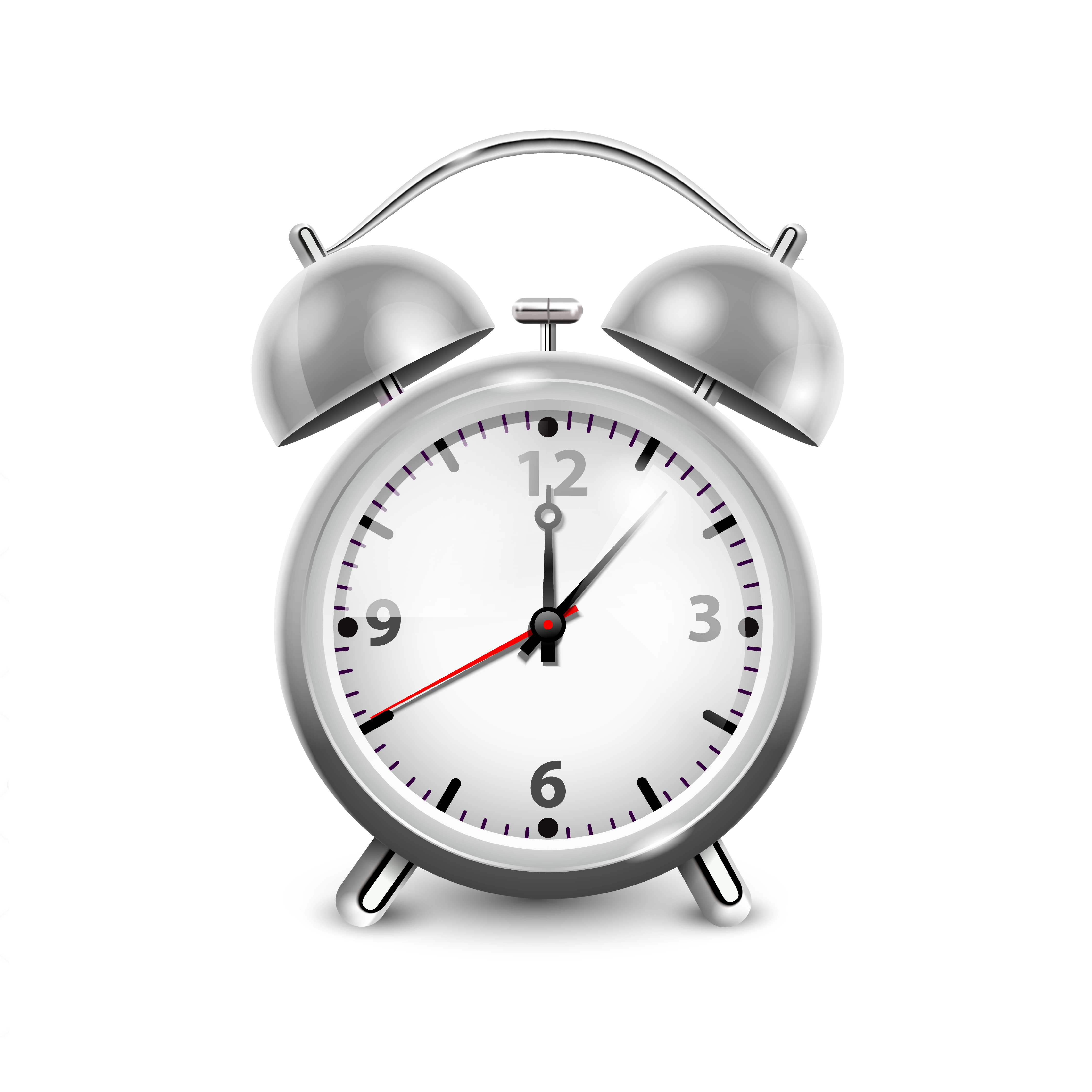 Retro Alarm Clock In Metal Housing 470796 Vector Art At Vecteezy