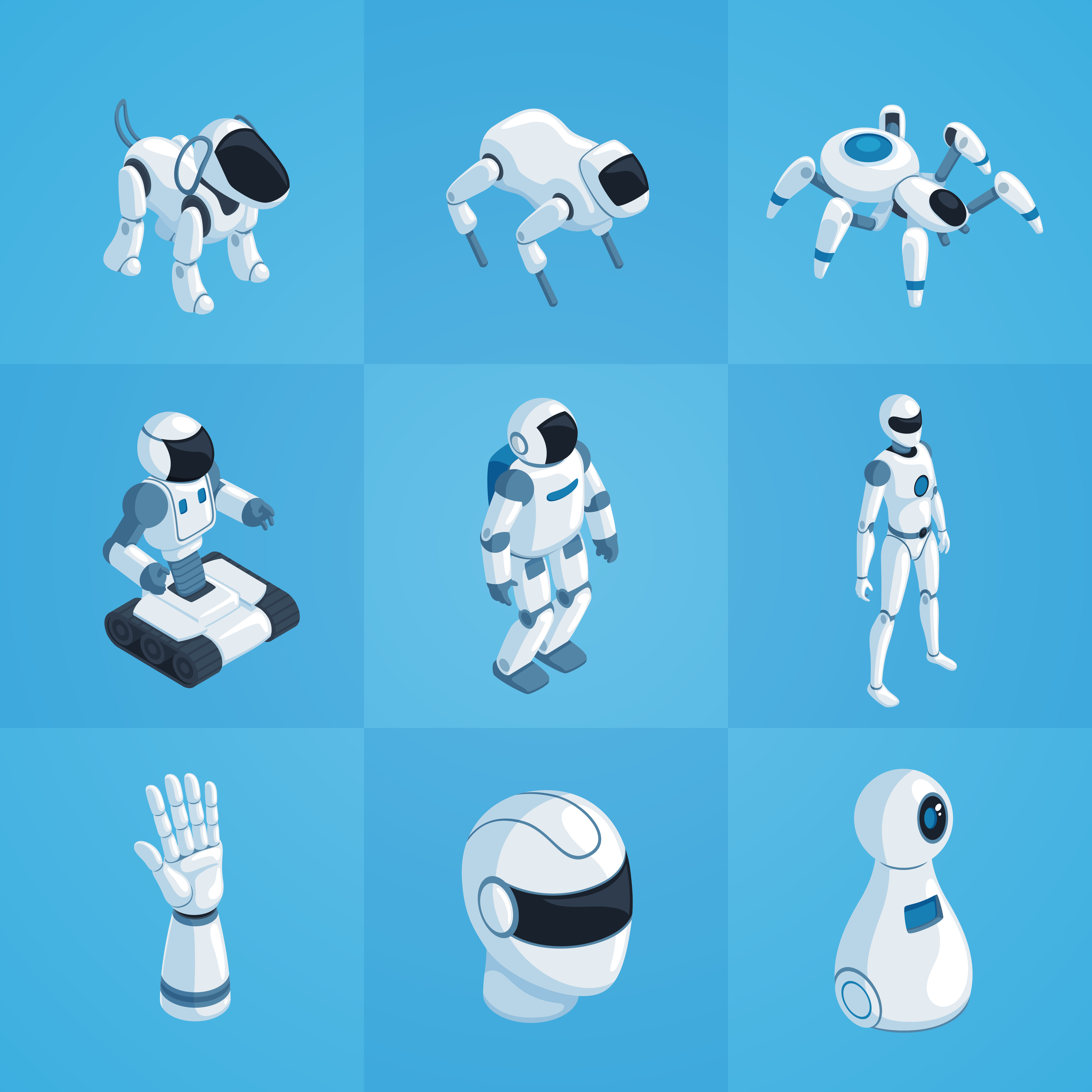 Robots Isometric Icons Set 471002 Vector Art at Vecteezy Robots Isometric Icons Set 471002 Vector Art at Vecteezy