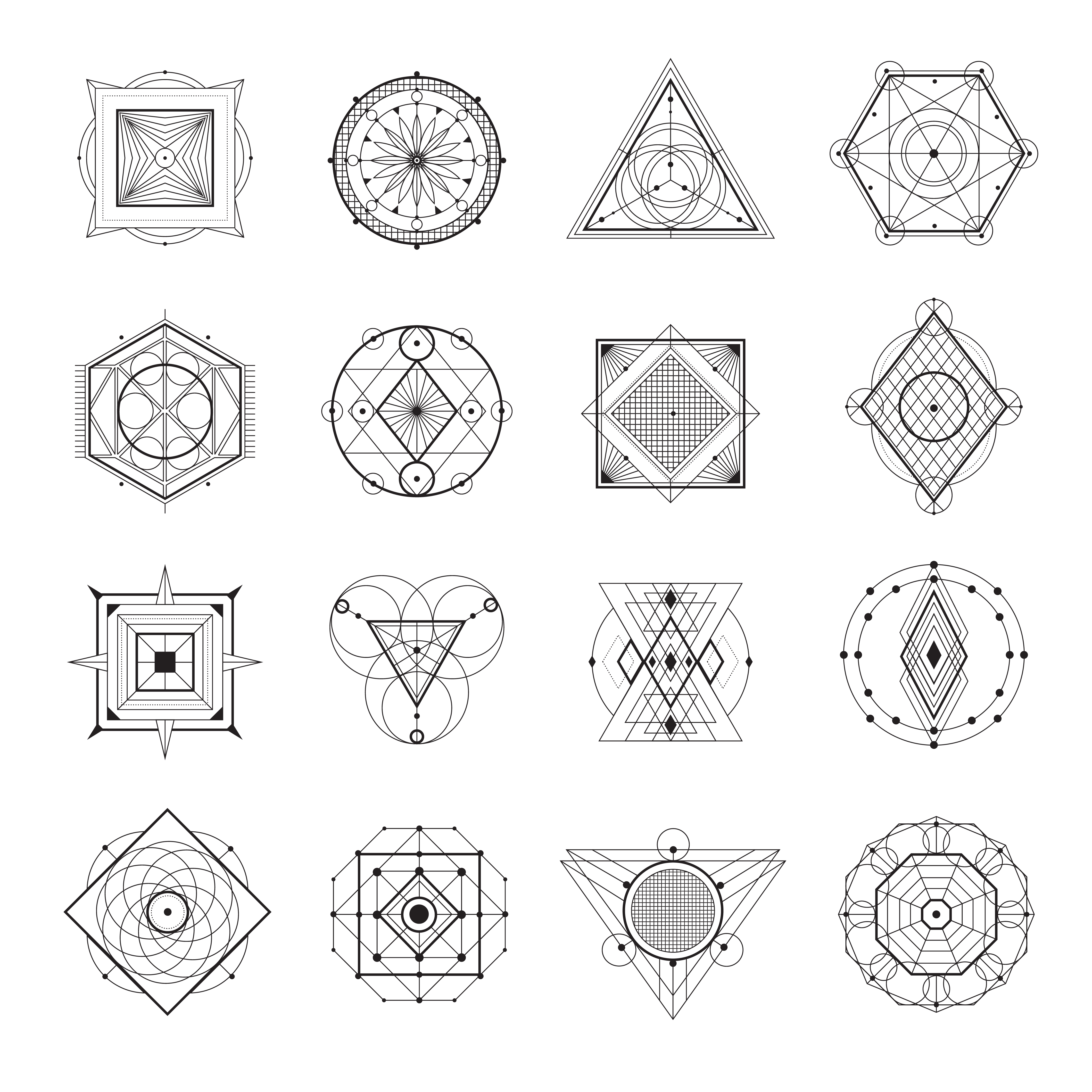 Vector Sacred Geometry Symbols