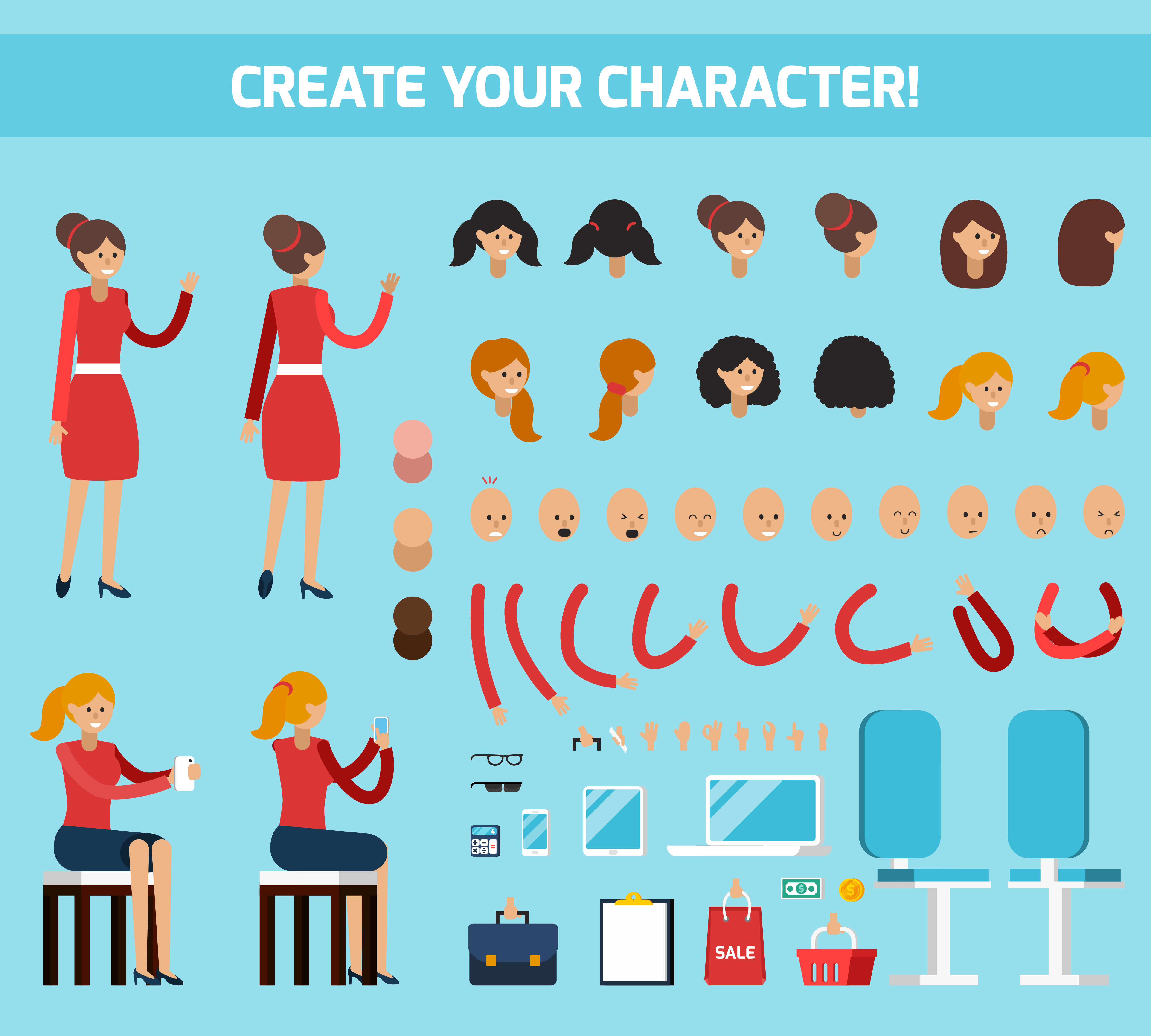 Female Character Constructor Flat Composition 471446 Vector Art at Vecteezy Female Character Constructor Flat Composition 471446 Vector Art at Vecteezy