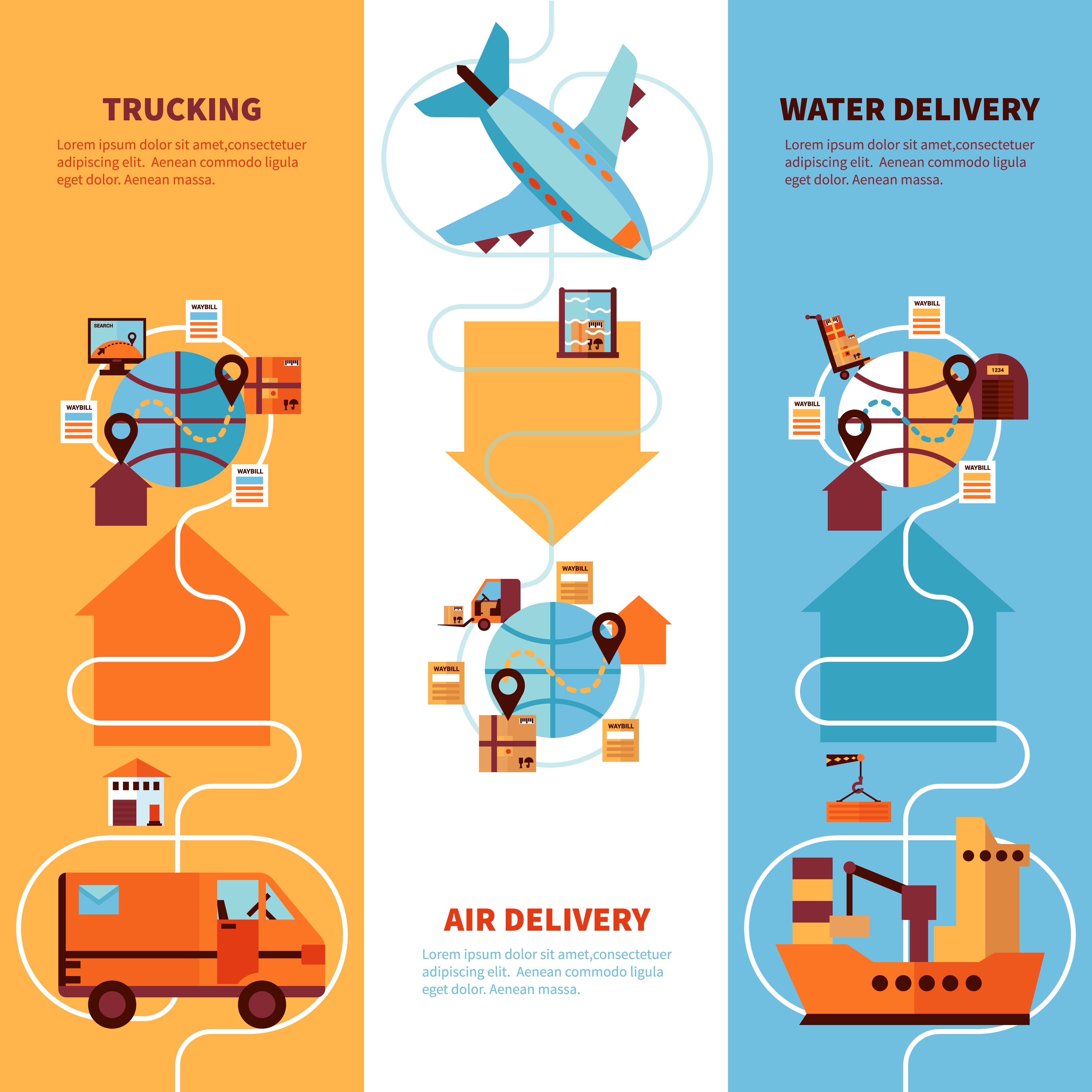 Logistics Vertical Banners Set 472789 Vector Art at Vecteezy Logistics Vertical Banners Set 472789 Vector Art at Vecteezy