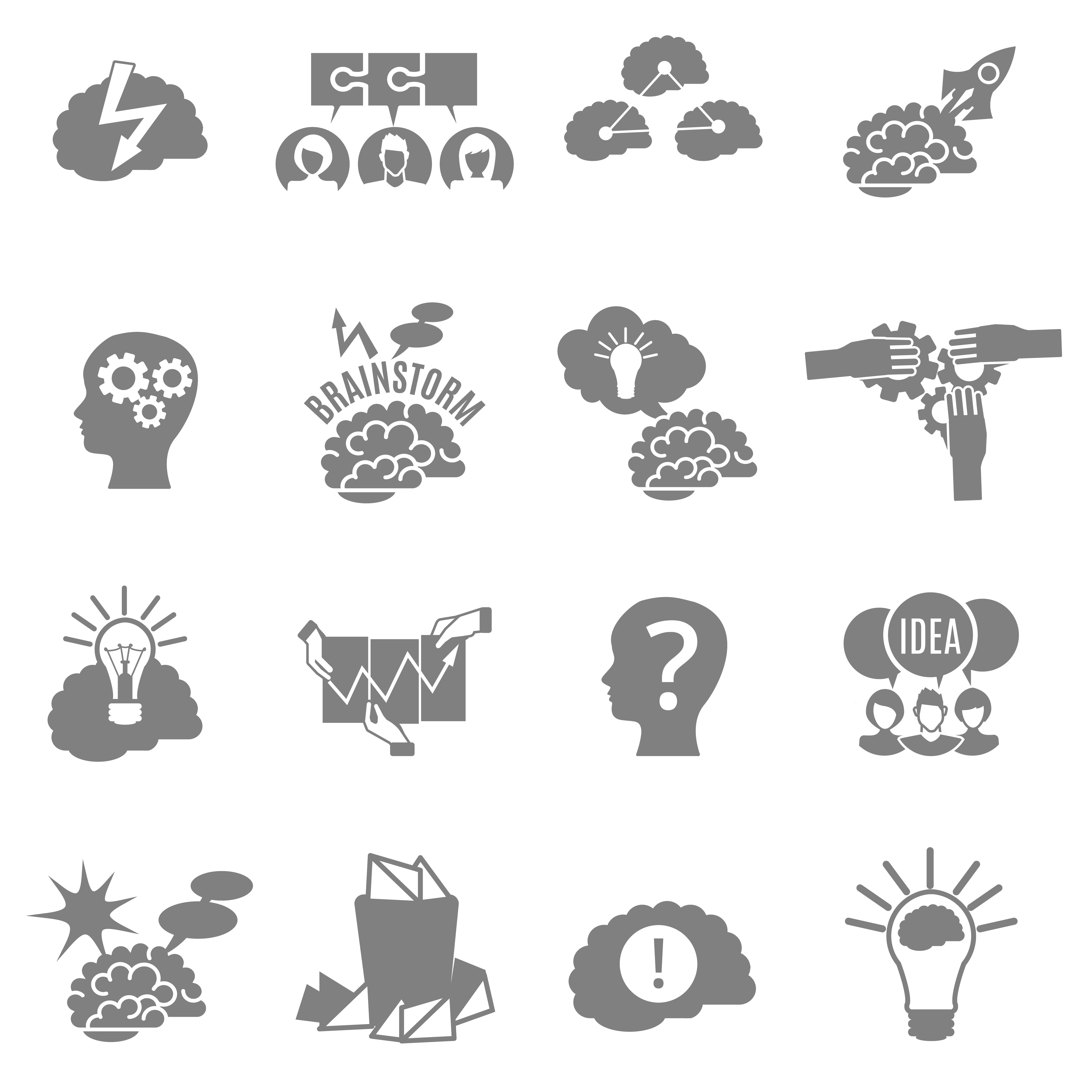 Brainstorm Flat Icons Set 472958 Vector Art at Vecteezy Brainstorm Flat Icons Set 472958 Vector Art at Vecteezy