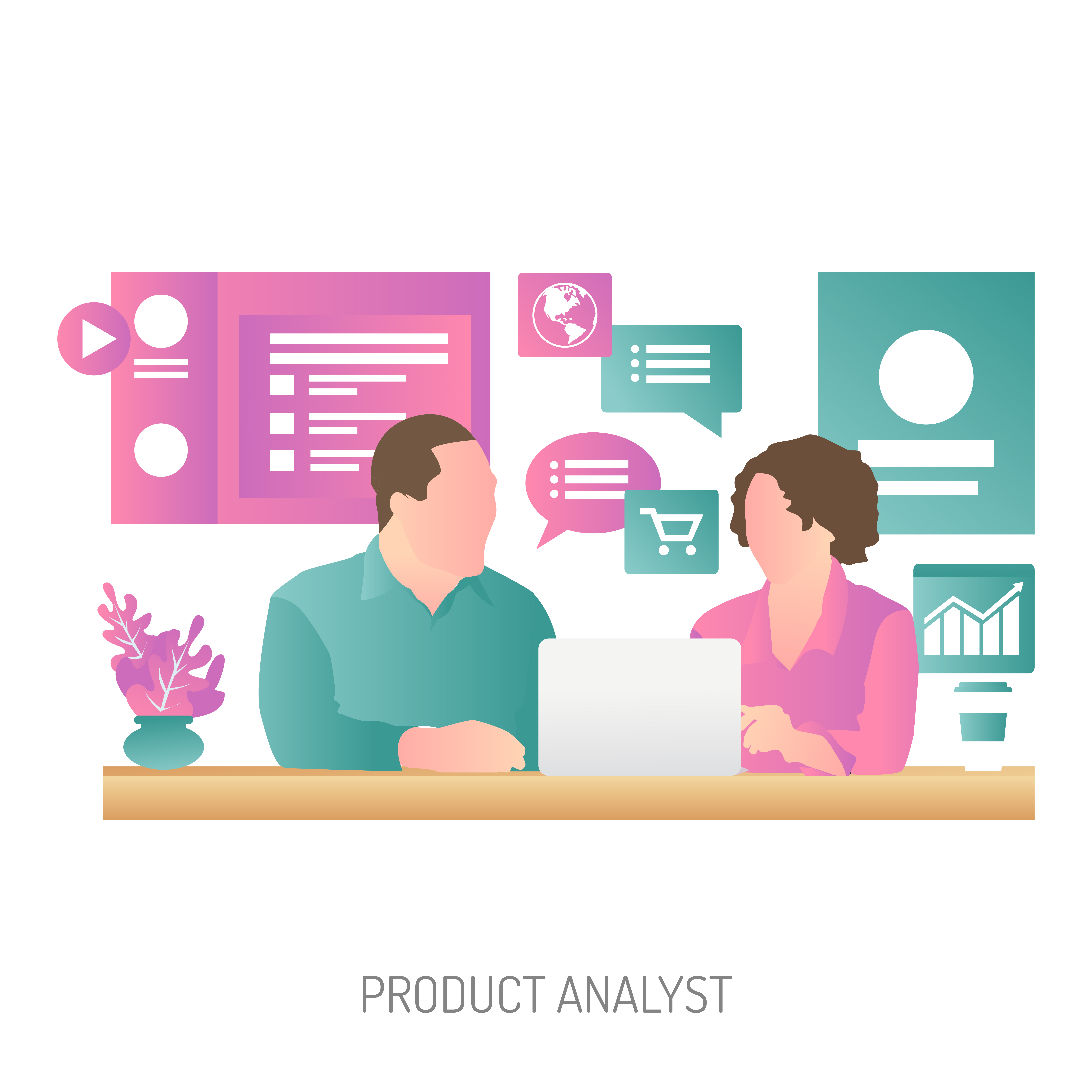 Product Analyst Conceptual Illustration Design 473718 Vector Art At