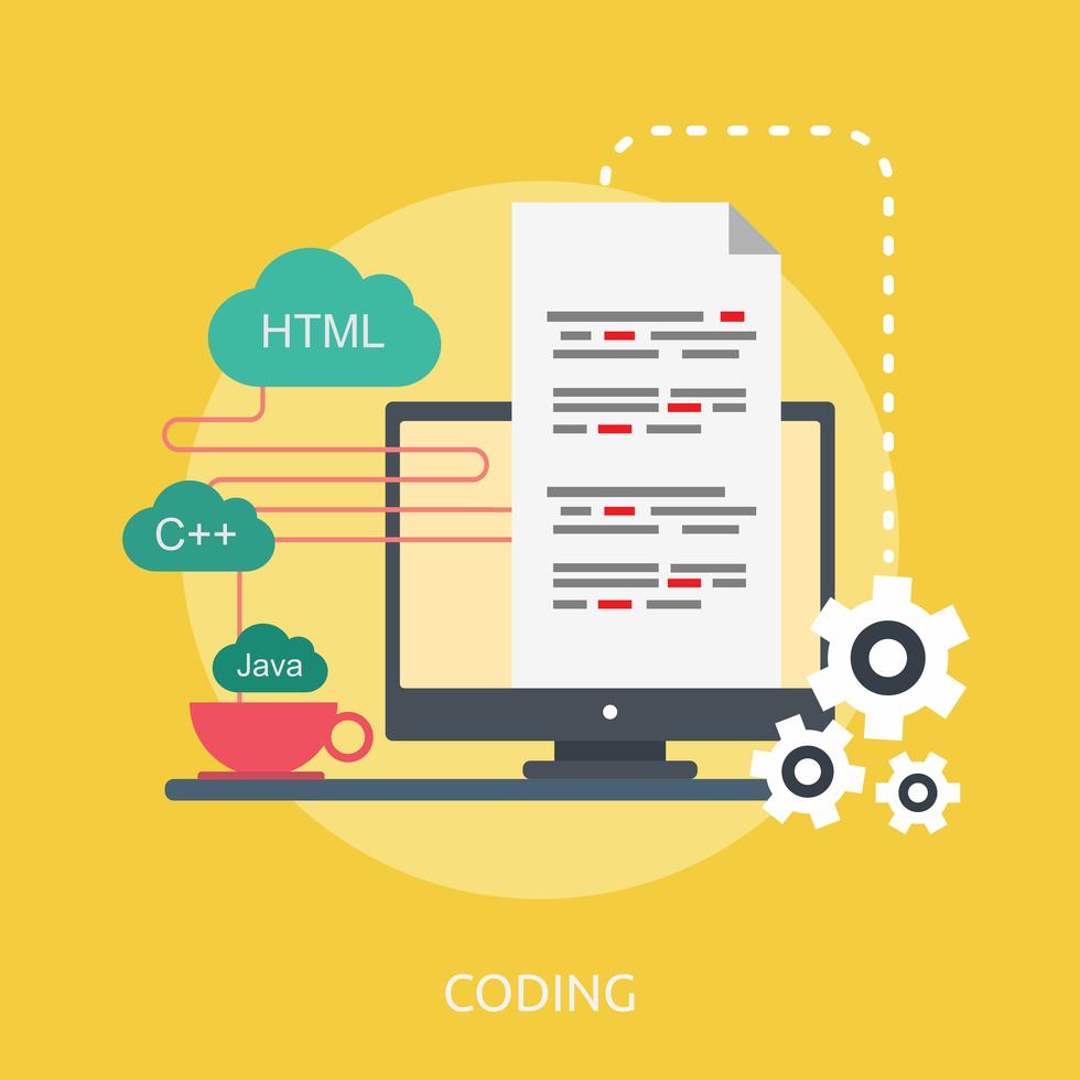 Coding Conceptual illustration Design 473972 Vector Art at Vecteezy