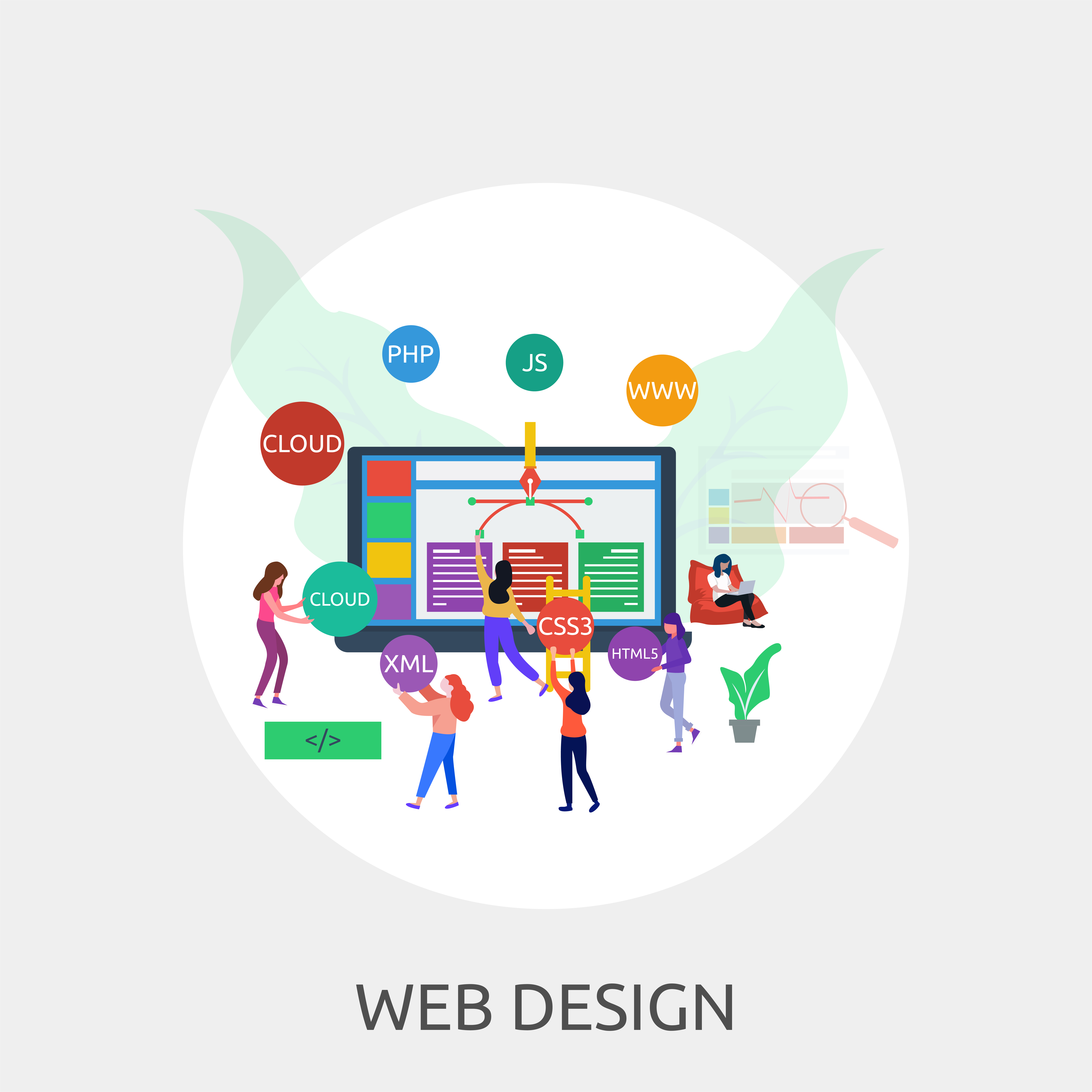 Web Design Conceptual Illustration Design 473993 Vector Art At Vecteezy