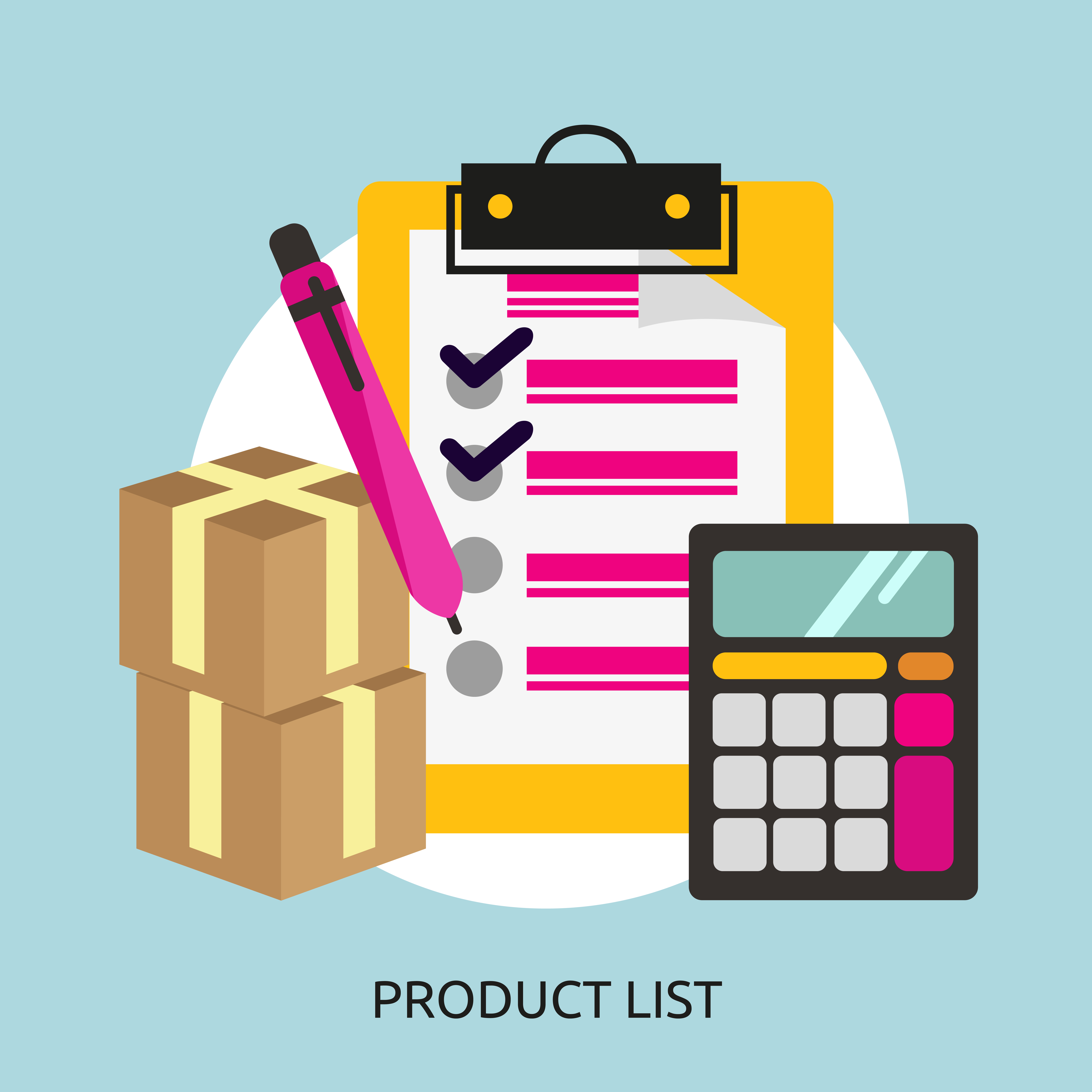 Product List Conceptual illustration Design 474250 Vector Art at Vecteezy Product List Conceptual illustration Design 474250 Vector Art at Vecteezy