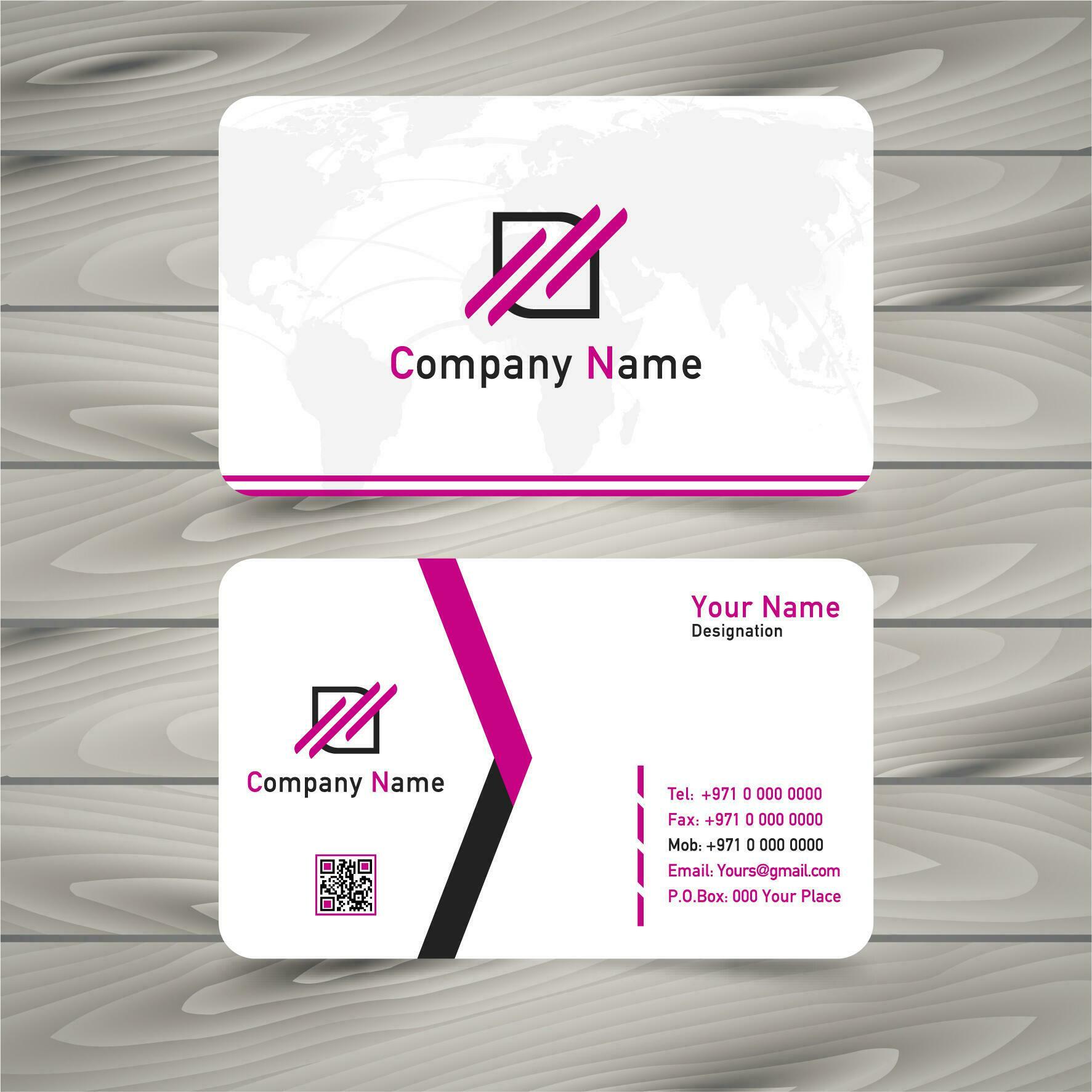 Pink Business Card 475040 Vector Art At Vecteezy