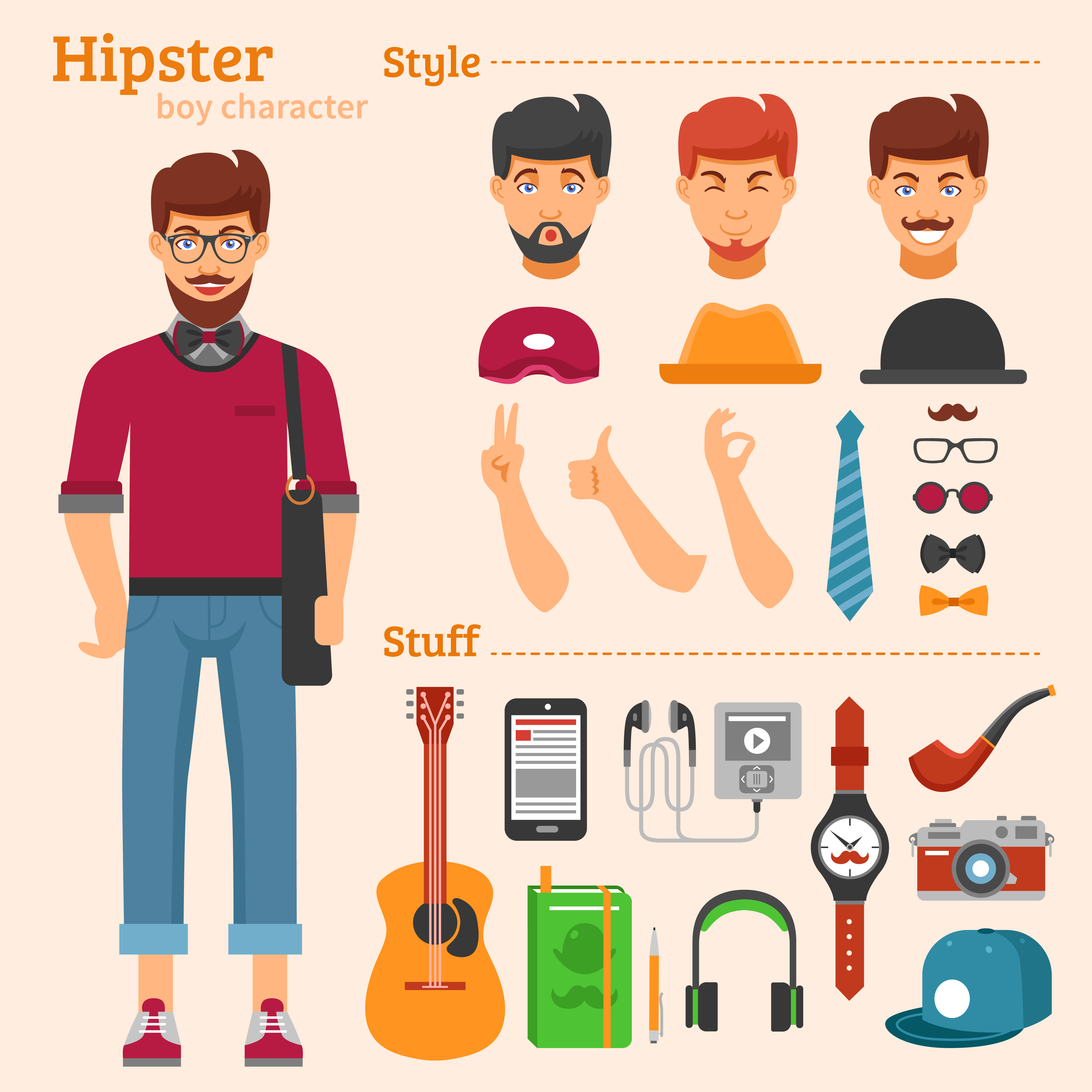Hipster Boy Character Decorative Icons Set 478010 Vector Art at Vecteezy Hipster Boy Character Decorative Icons Set 478010 Vector Art at Vecteezy