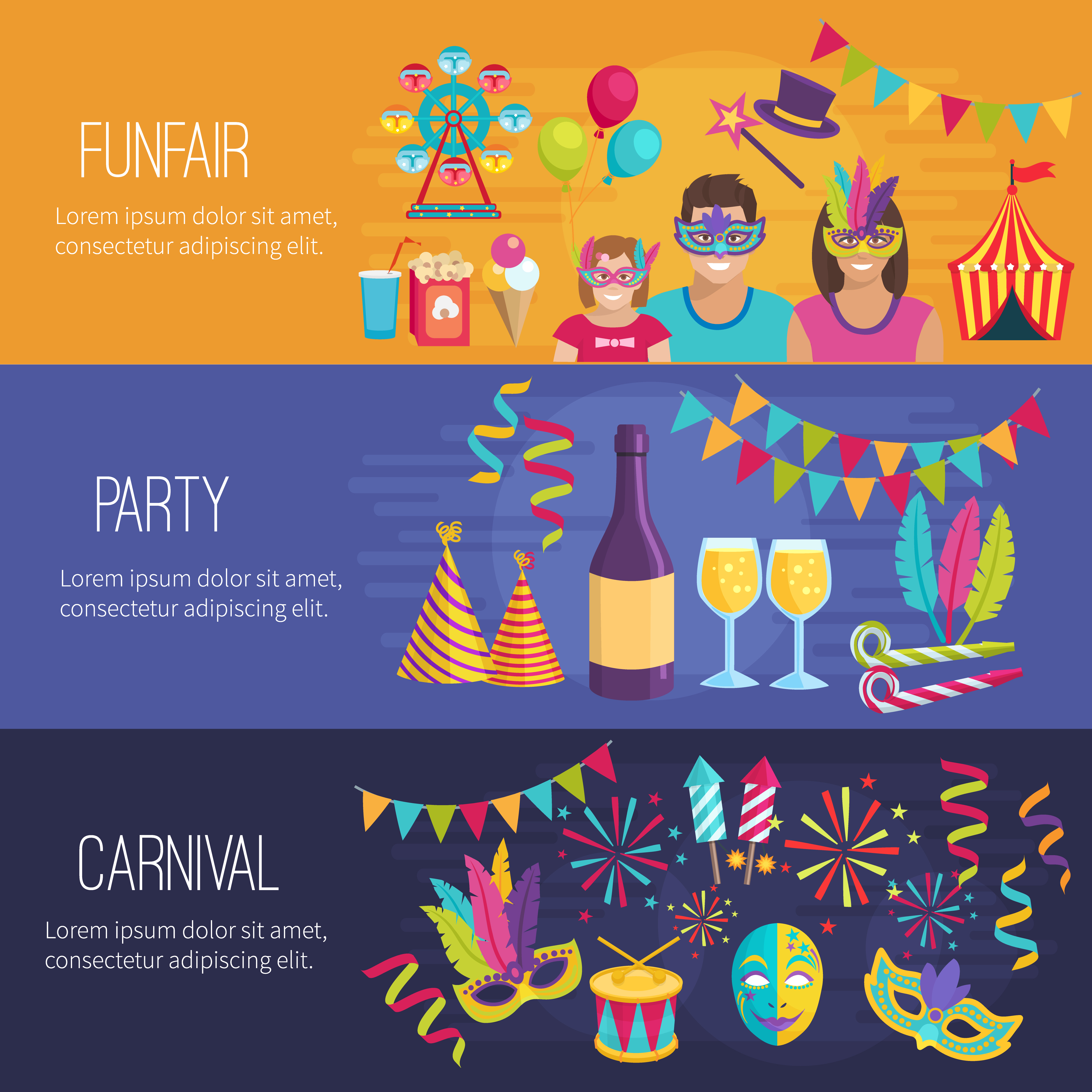 Carnival Flat Banners 478070 Vector Art At Vecteezy carnival-flat-banners-478070-vector-art-at-vecteezy