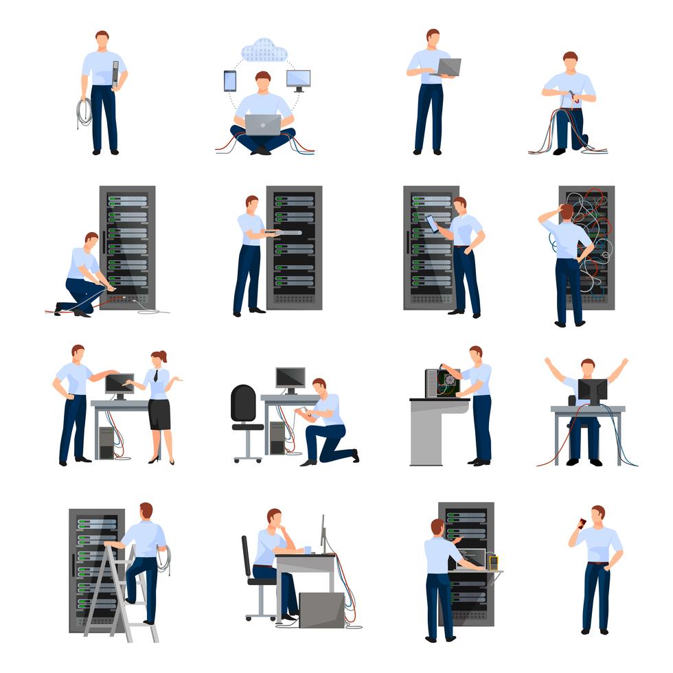 System Administrator Icons Set 478305 Vector Art at Vecteezy