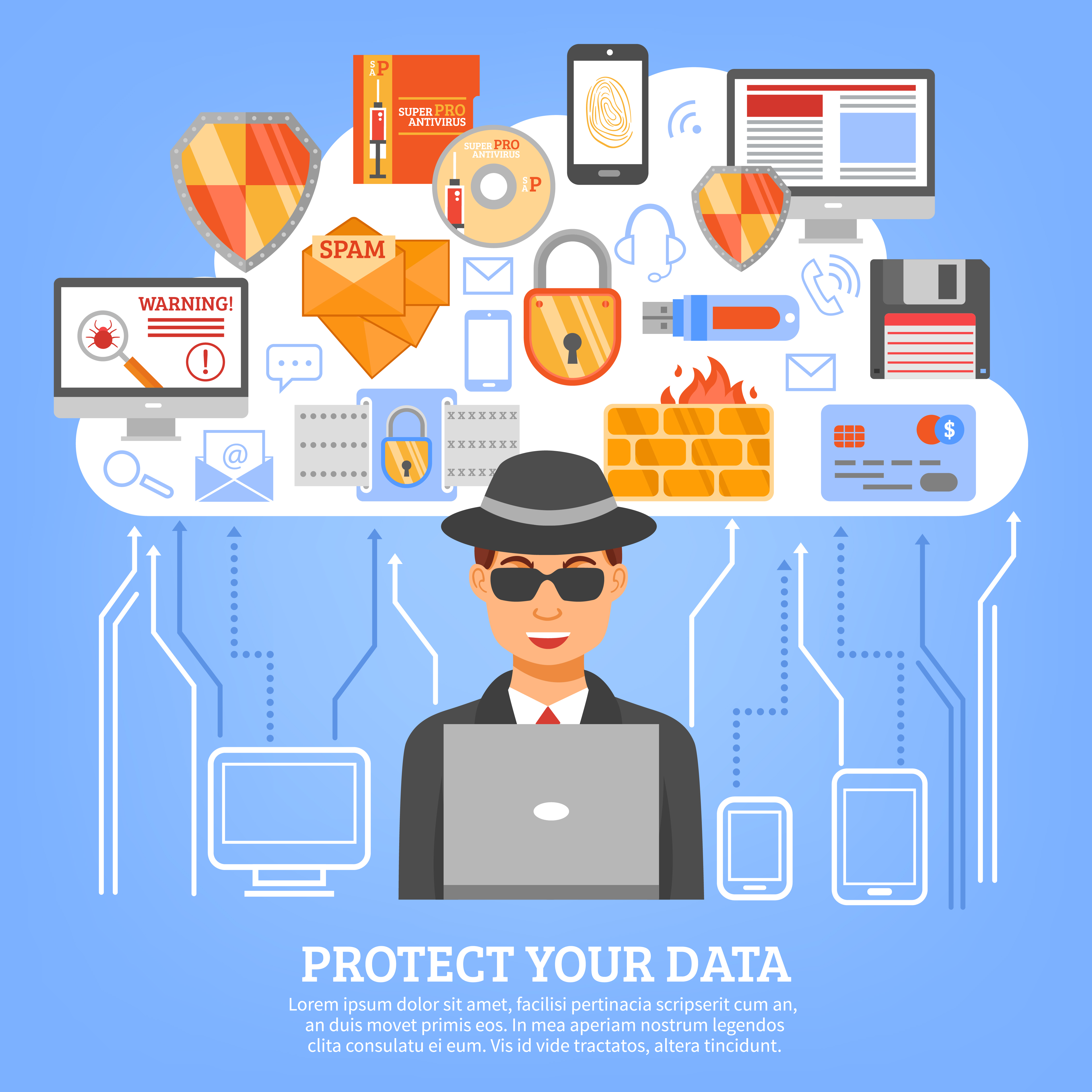 Network Security Concept 478879 Vector Art At Vecteezy