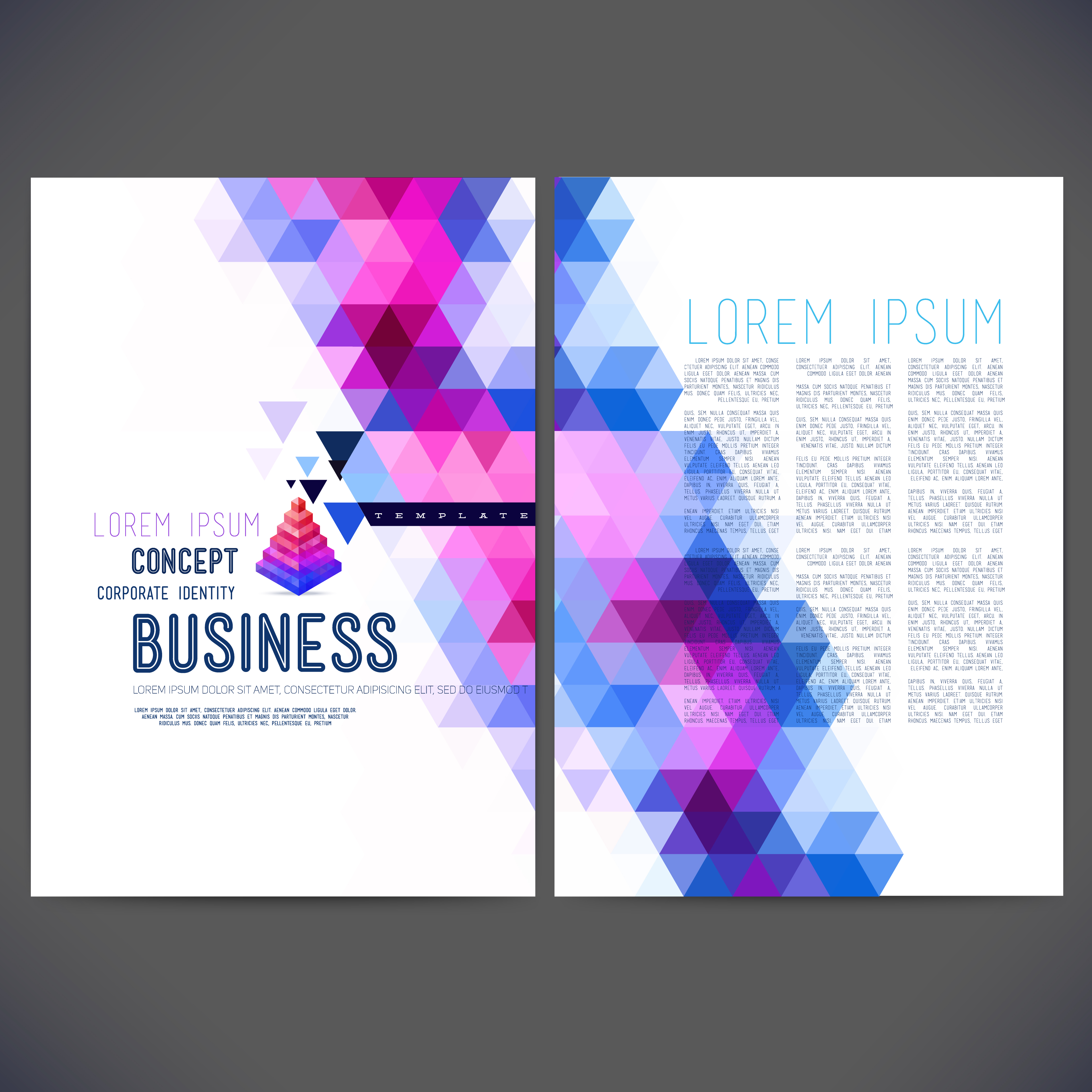 Abstract Vector Template Design Brochure Web Sites Page Leaflet With Colorful Geometric