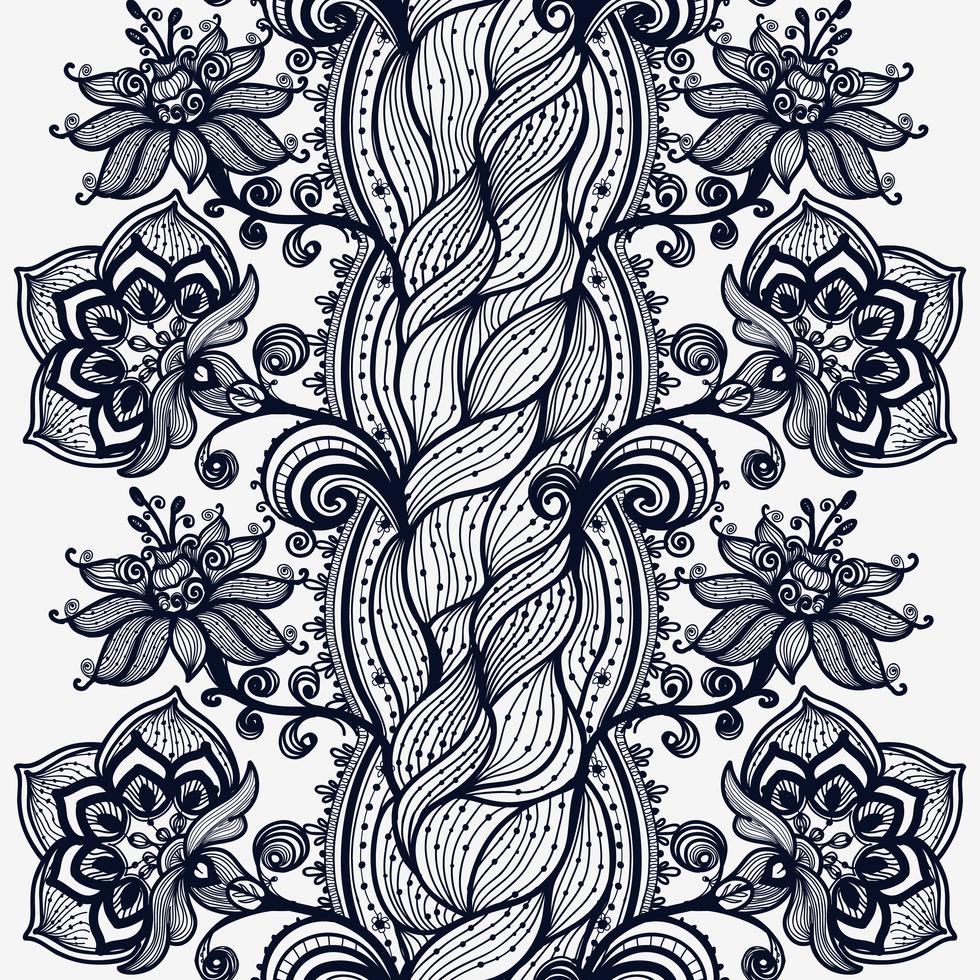 Abstract Lace Ribbon Seamless Pattern. Vector illustration, Template ...