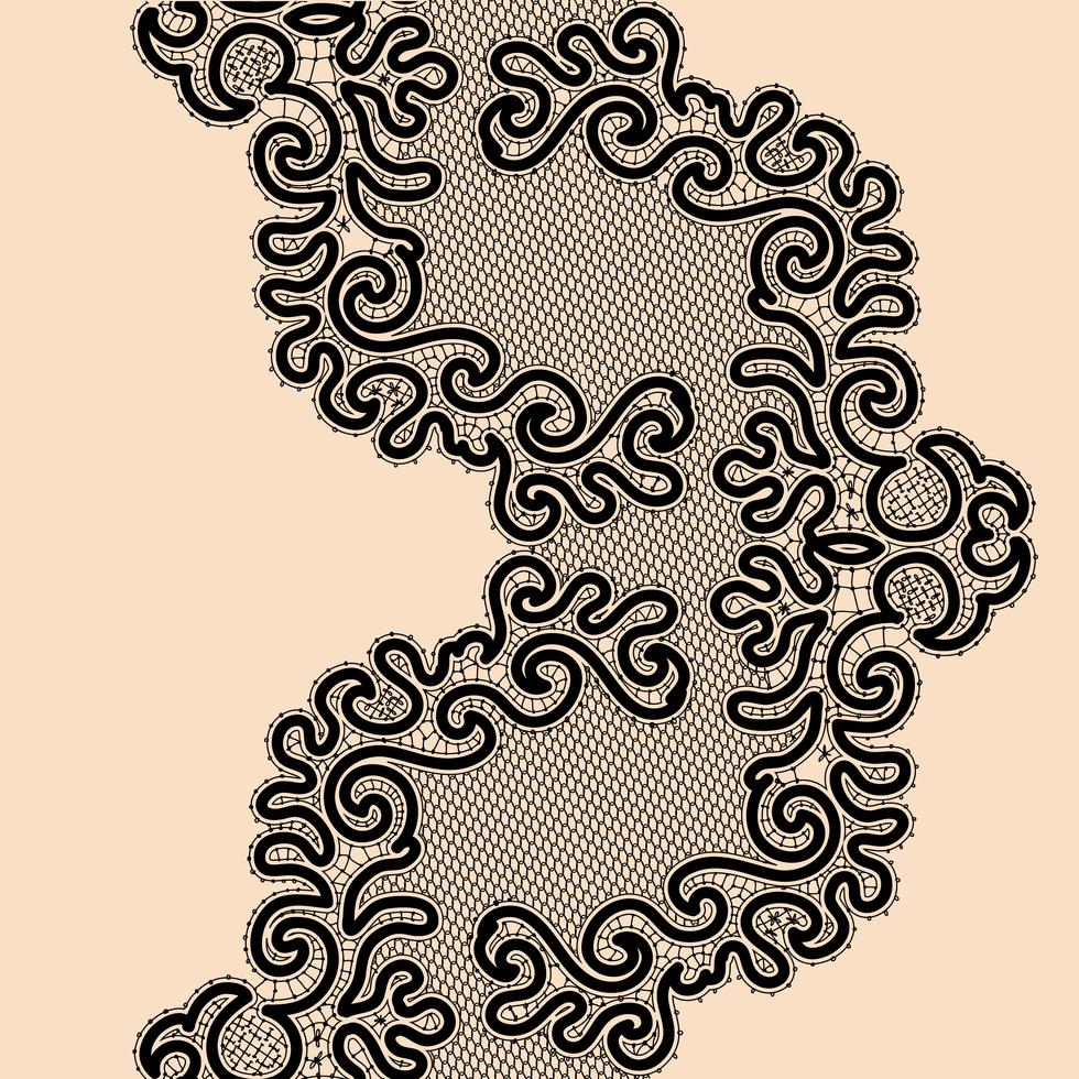 Abstract Lace Ribbon Seamless Pattern. Template frame design for card ...