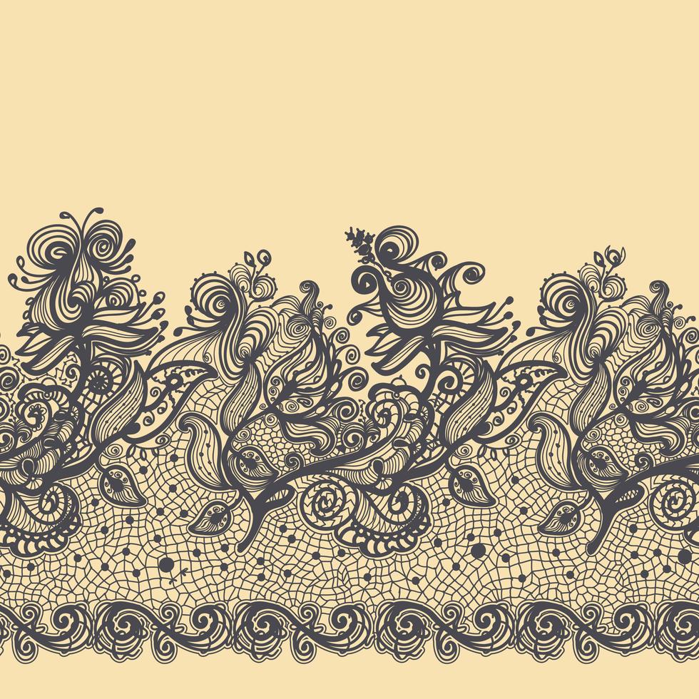 Abstract Lace Ribbon Seamless Pattern. Template frame design for card ...