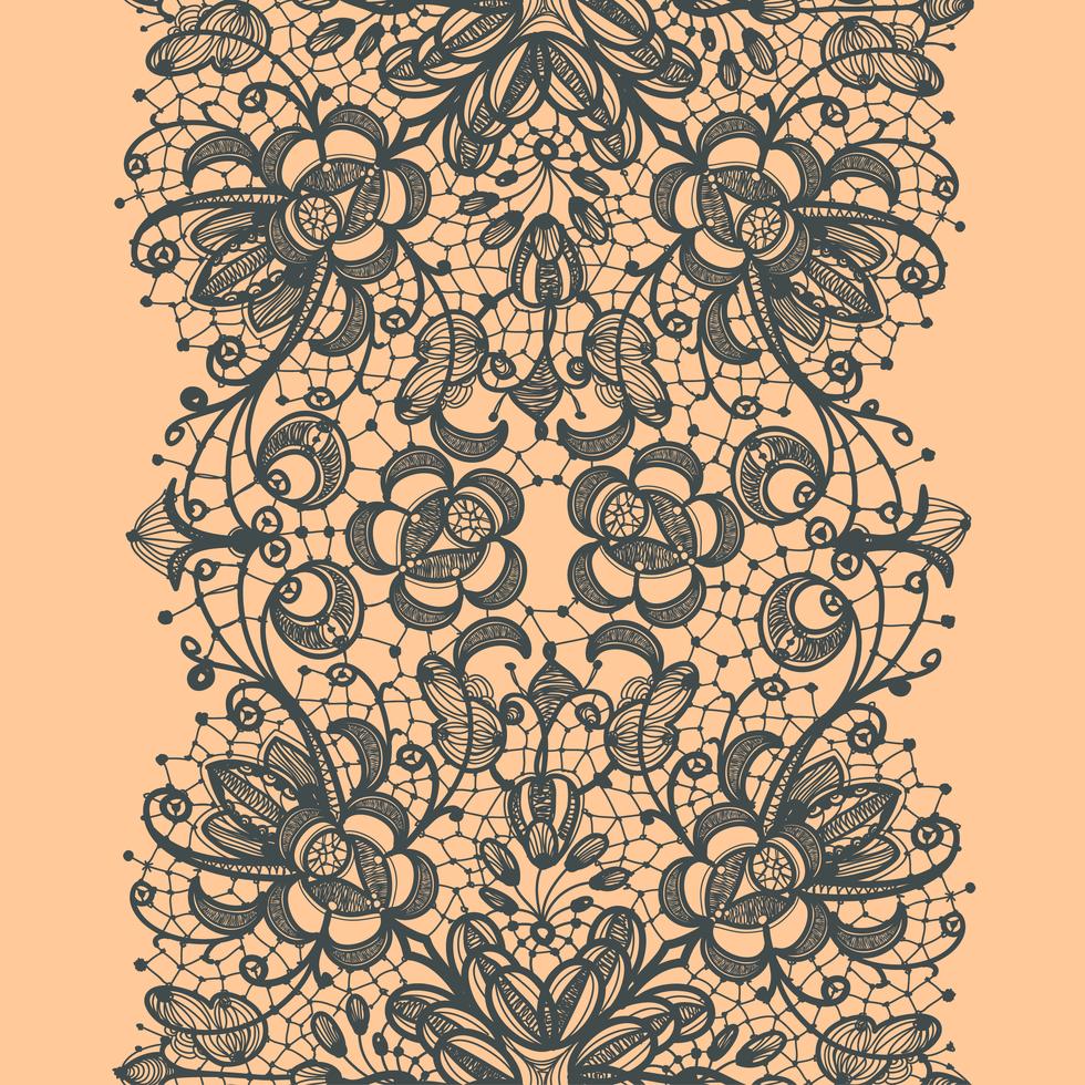 Abstract Lace Ribbon Vertical Seamless Pattern. 479931 Vector Art at ...