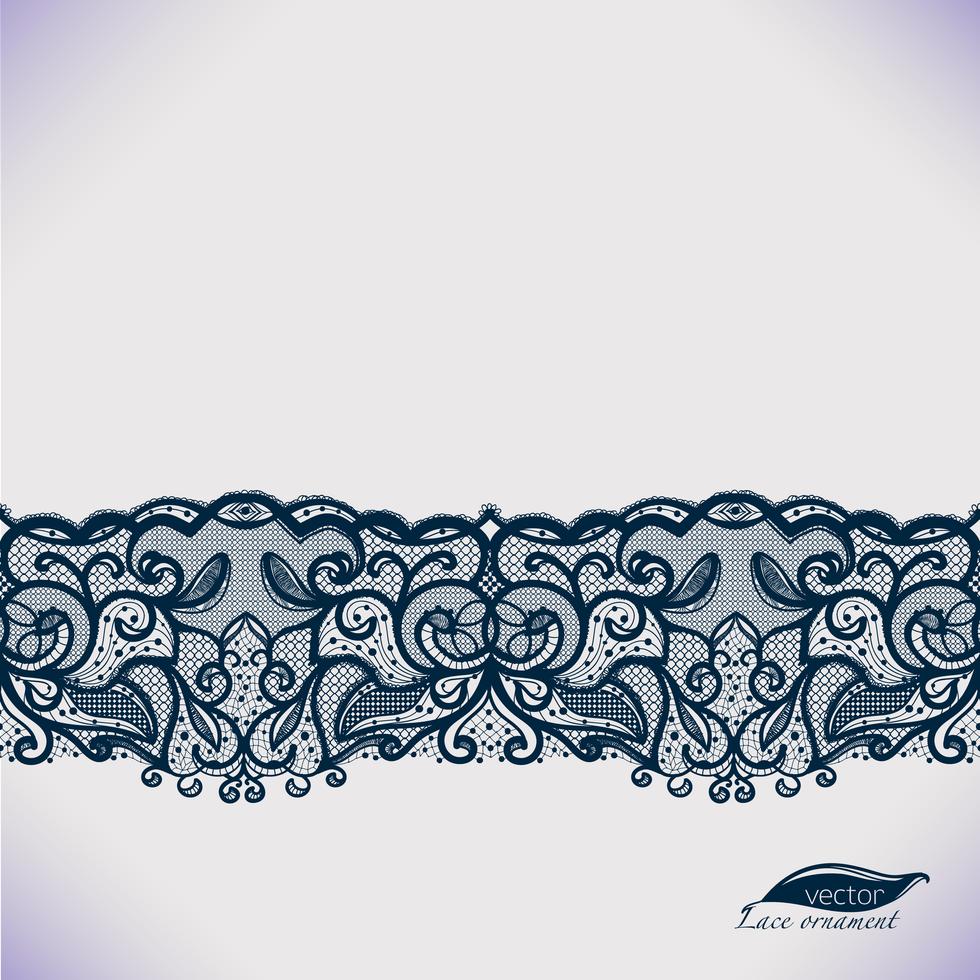 Abstract lace ribbon seamless pattern with elements flowers. Template ...