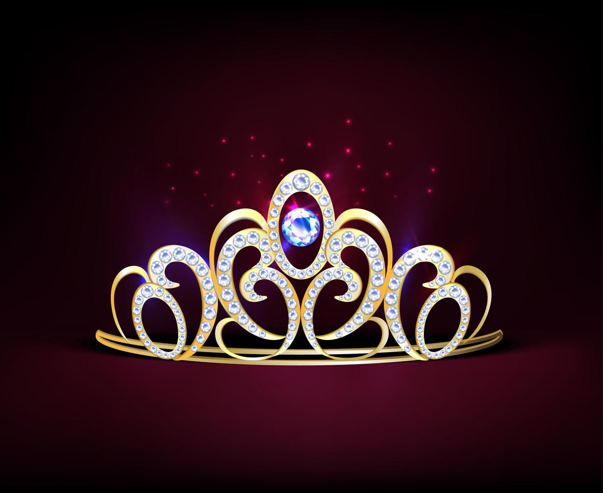 Golden Realistic Diadem Composition 481683 Vector Art at Vecteezy