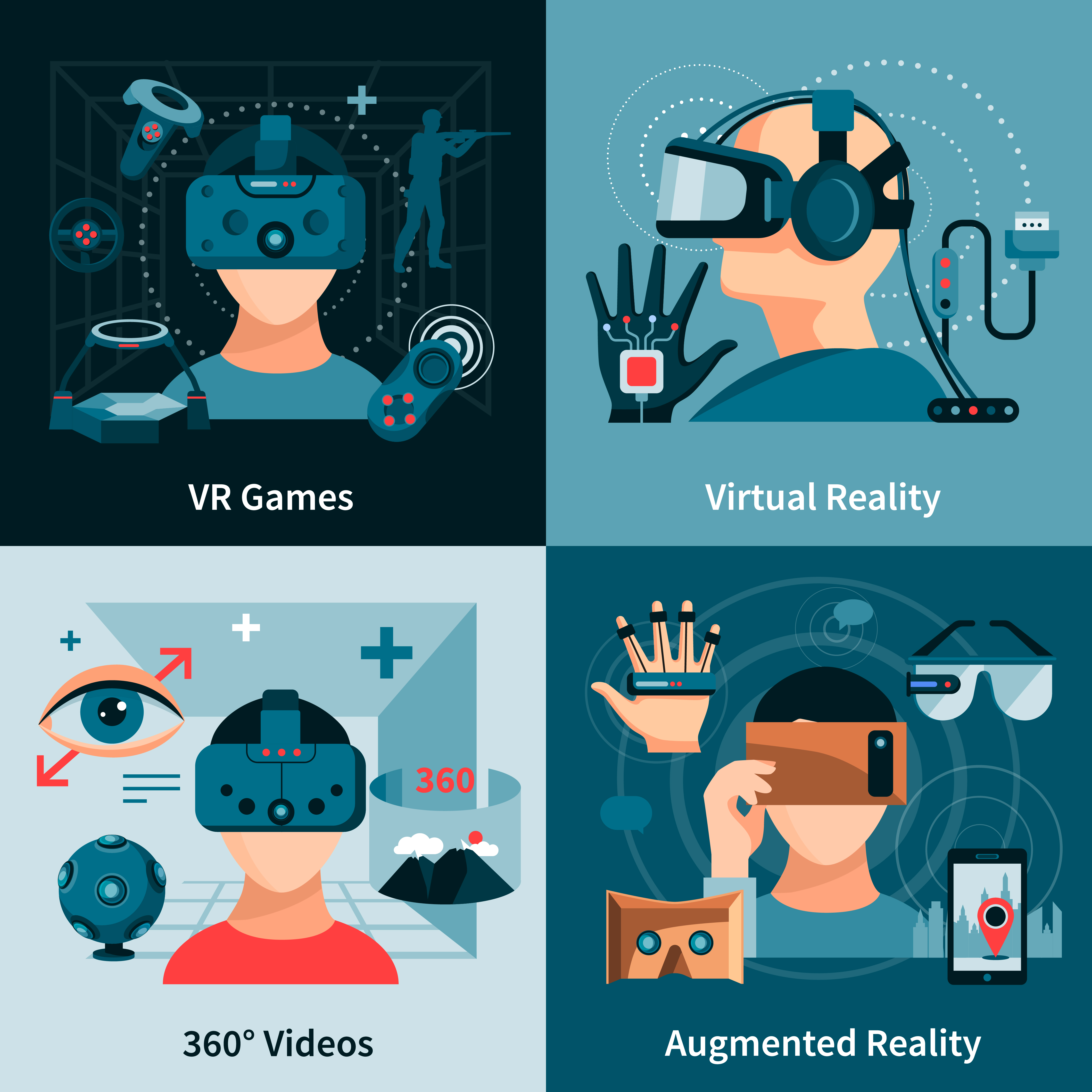 Virtual Reality Flat Concept 481799 Vector Art at Vecteezy Virtual Reality Flat Concept 481799 Vector Art at Vecteezy