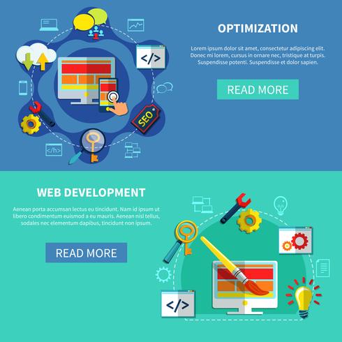 Web Optimization Banners Set 481919 Vector Art at Vecteezy