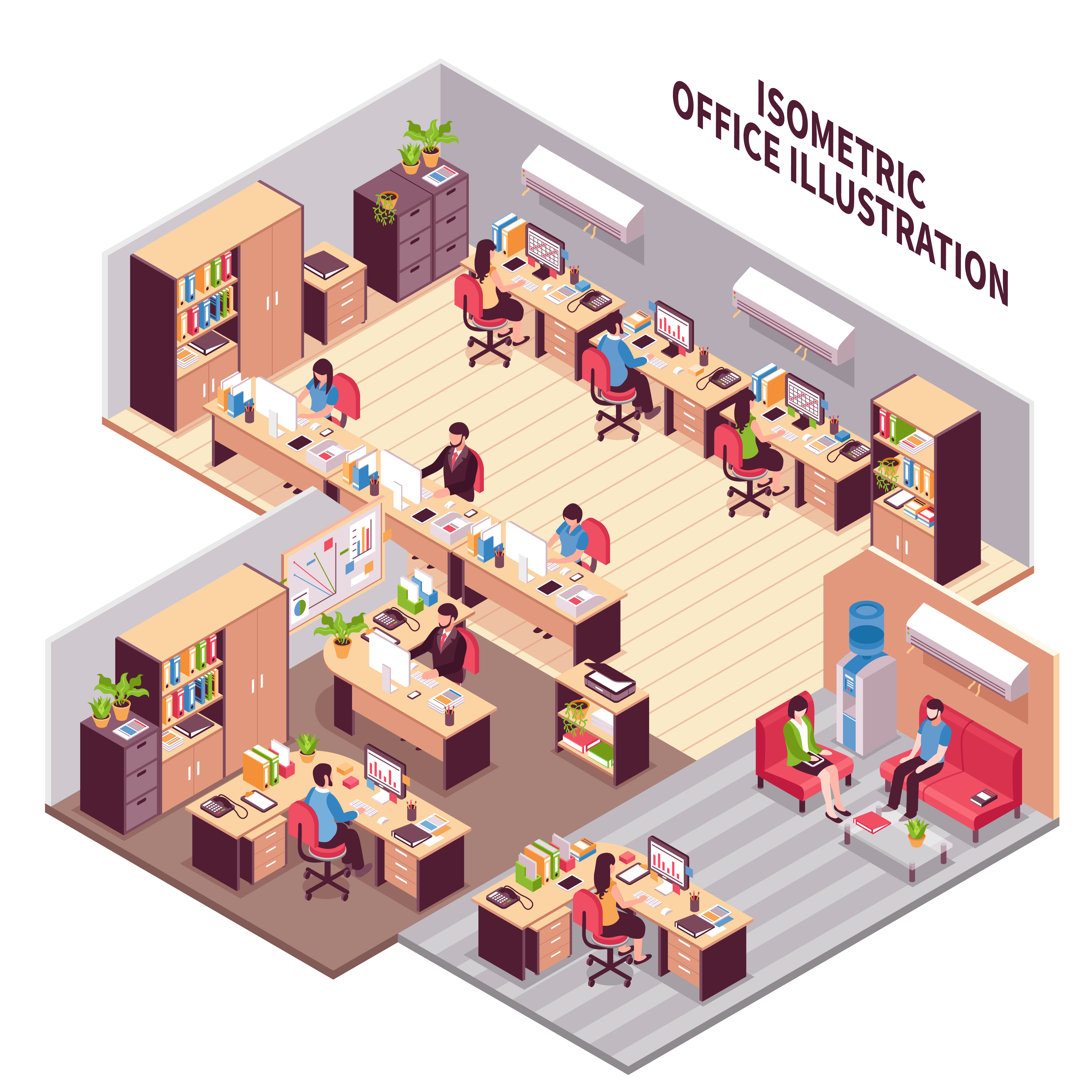Isometric Office Workplaces Illustration 482027 Vector Art at Vecteezy Isometric Office Workplaces Illustration 482027 Vector Art at Vecteezy