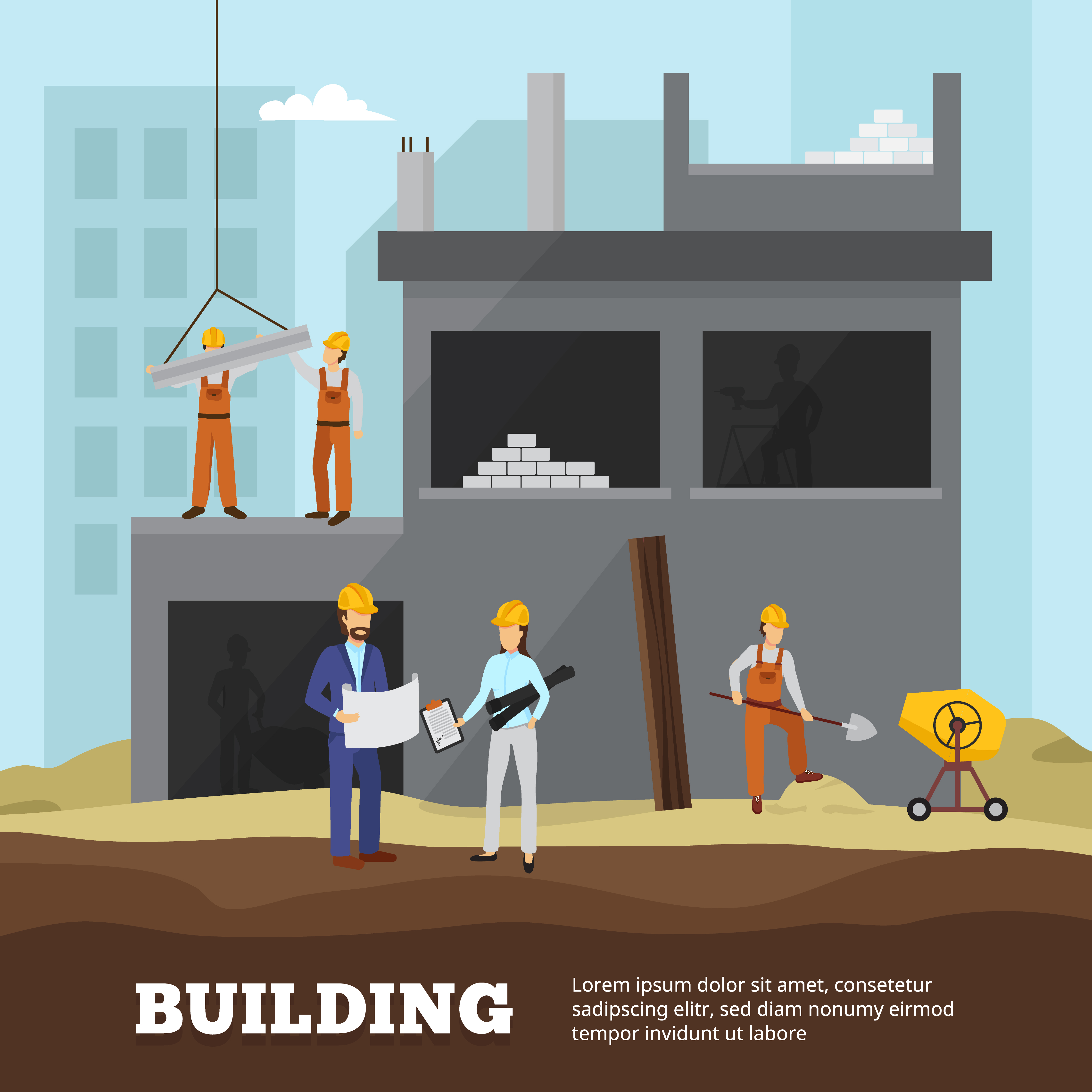 Building Background Illustration 482881 Vector Art at Vecteezy