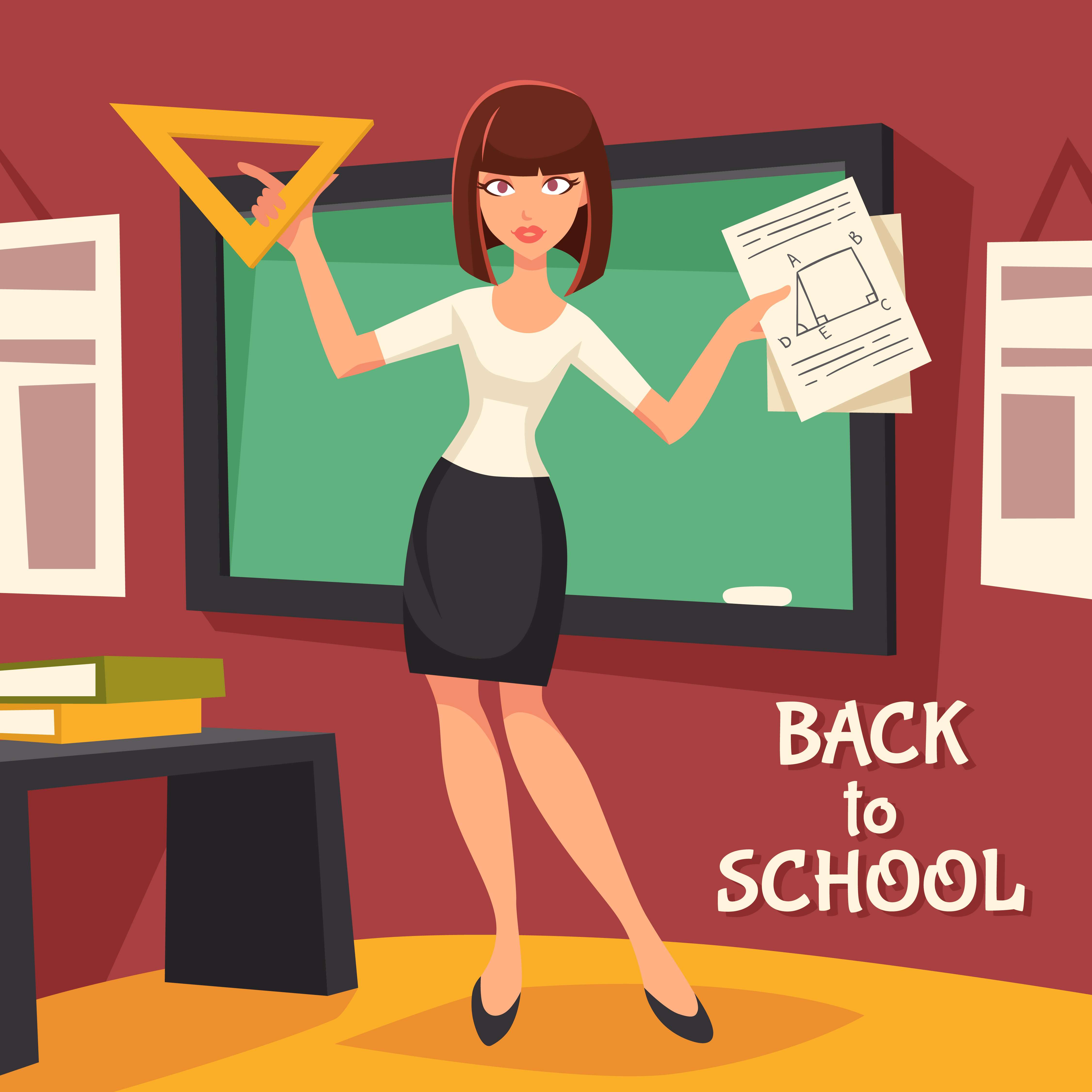 Ilustración Del Profesor De Geometría 484249 Vector En Vecteezy