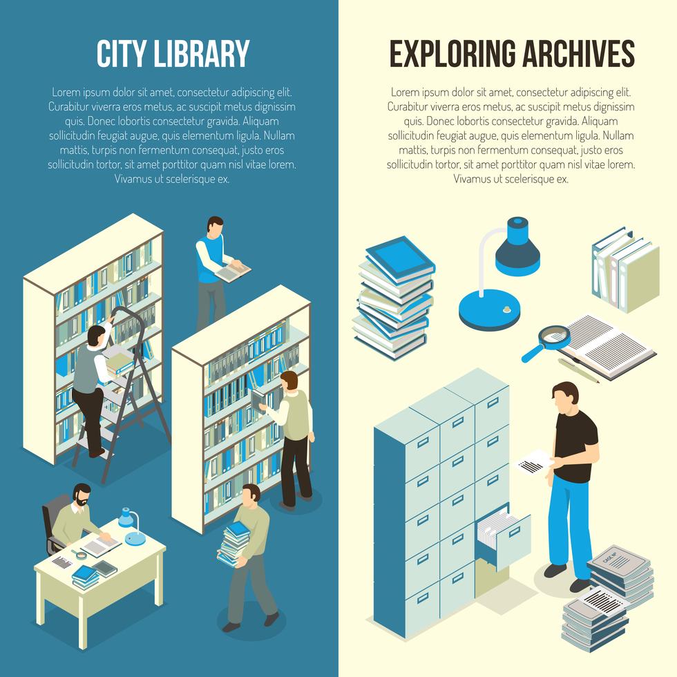 Documents Archive Library Isometric Vertical Banners 484452 Vector Art ... Documents Archive Library Isometric Vertical Banners 484452 Vector Art ...