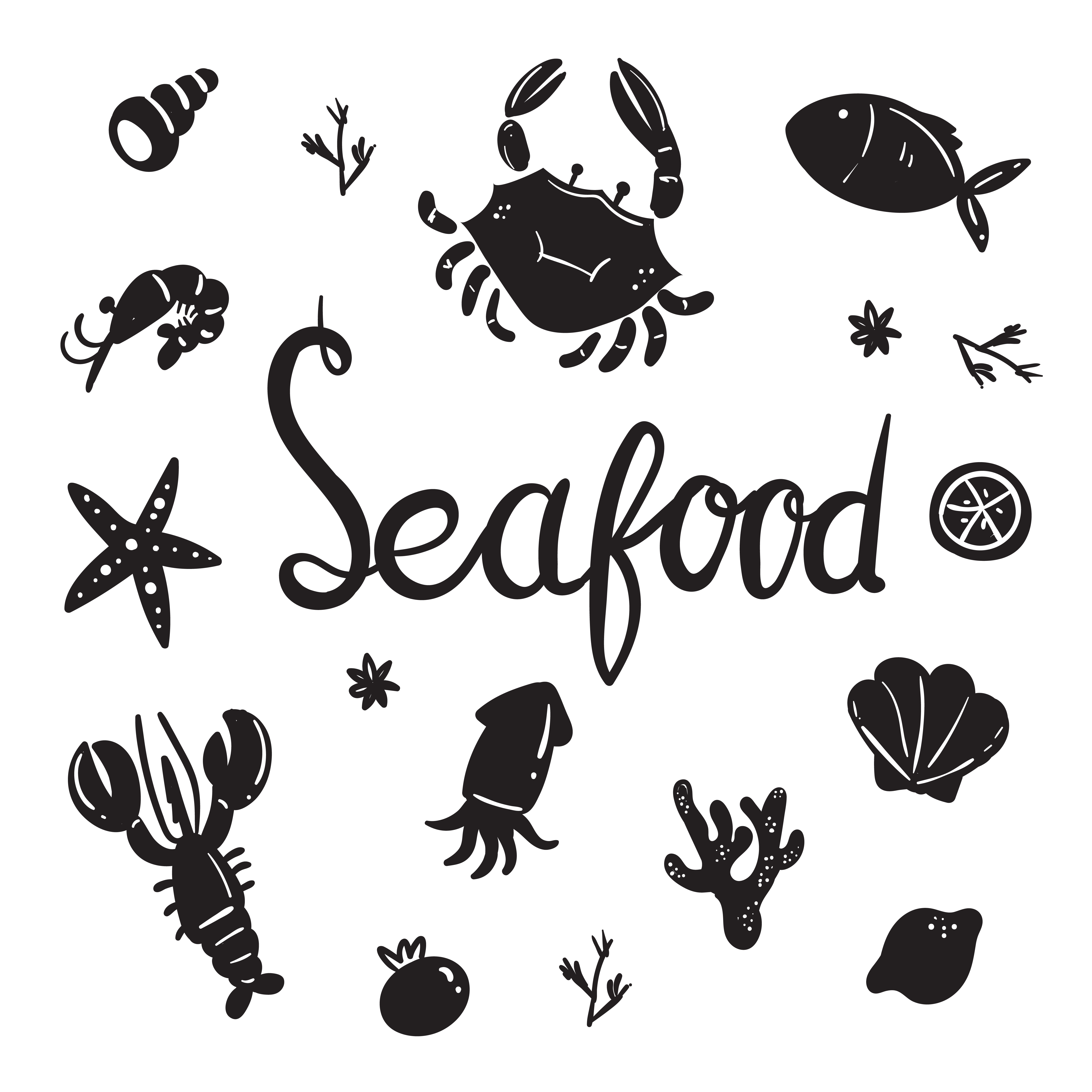 seafood vector collection design 485298 Vector Art at Vecteezy seafood vector collection design 485298 Vector Art at Vecteezy