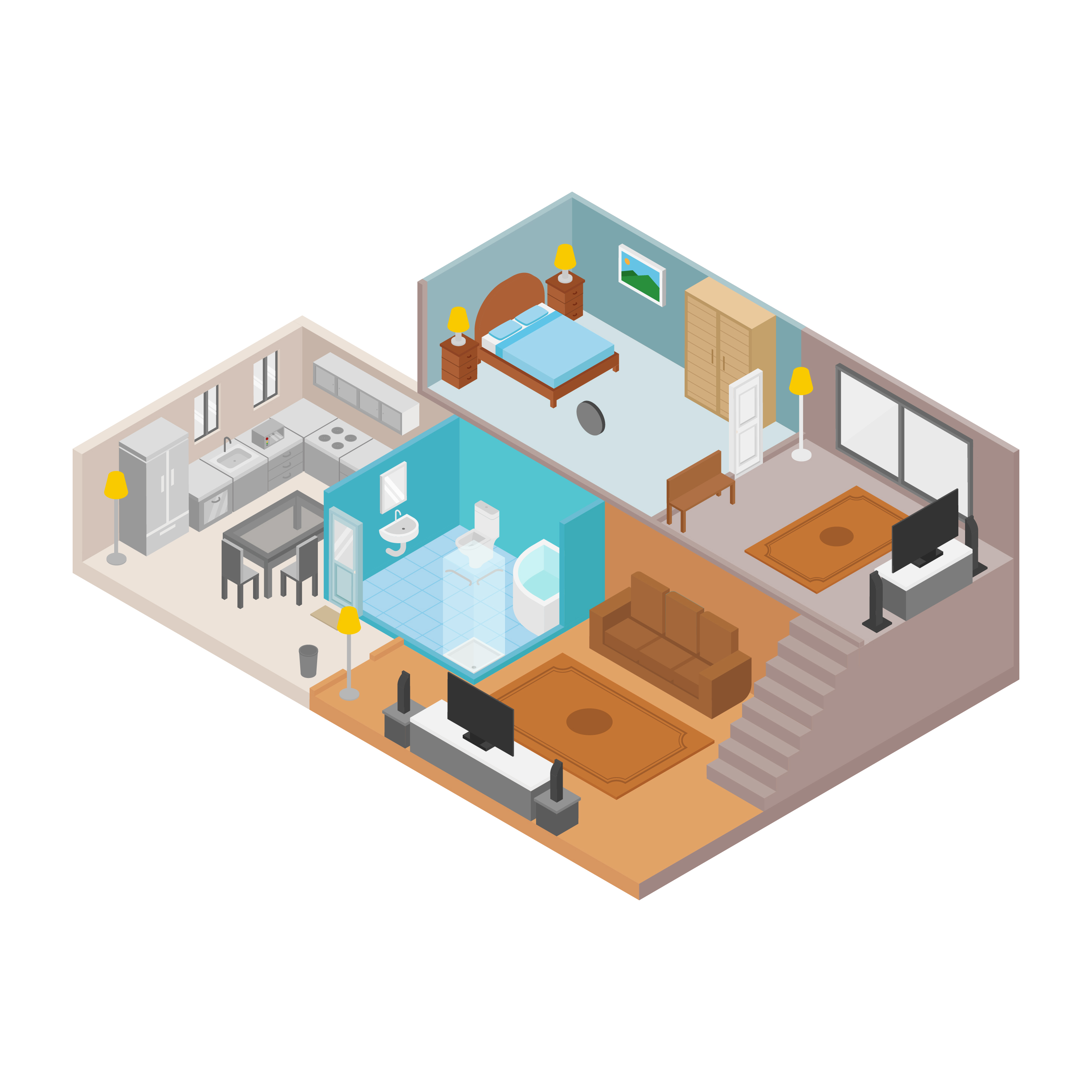 Isometric House Vector Illustration 486181 Vector Art at Vecteezy Isometric House Vector Illustration 486181 Vector Art at Vecteezy